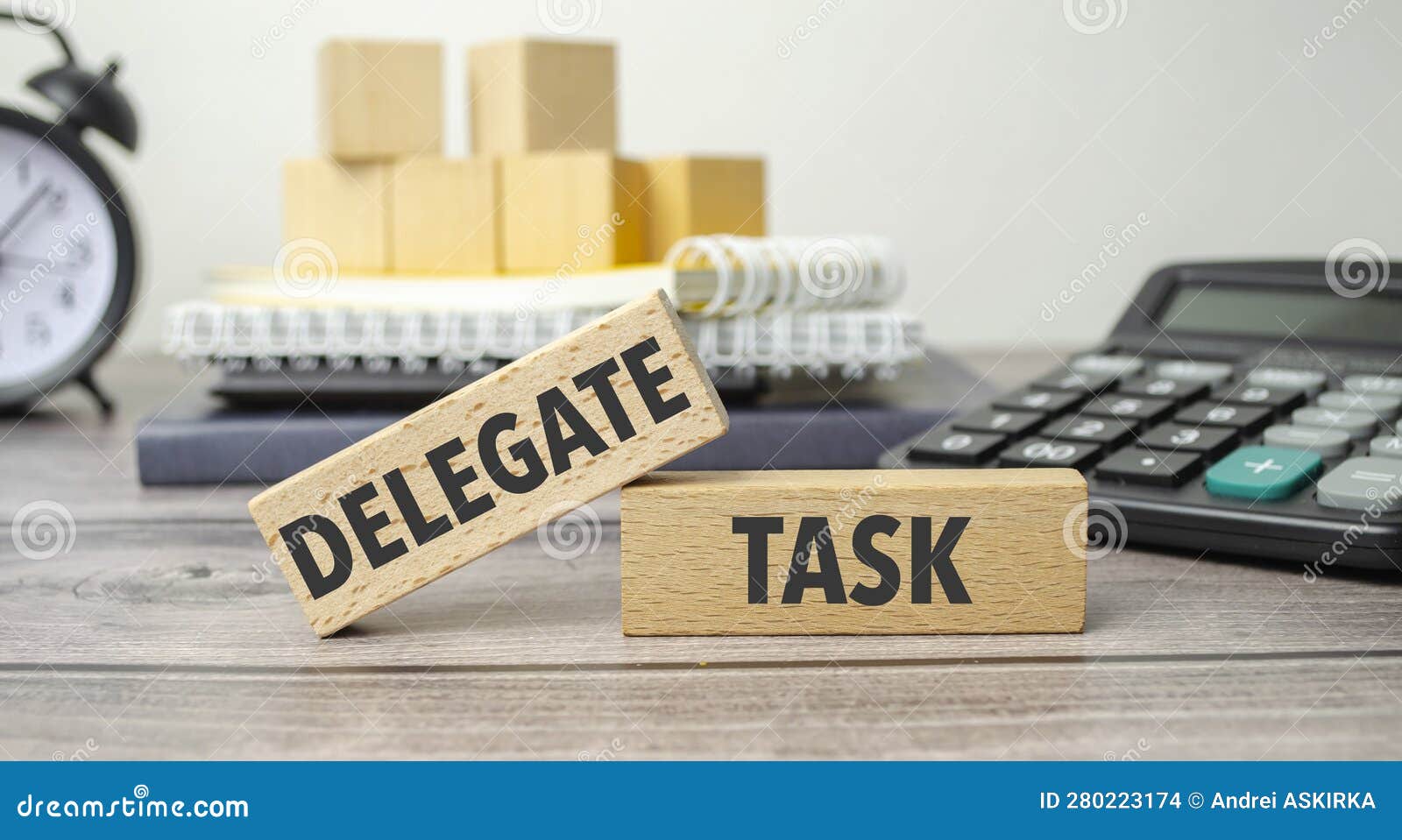 Delegate Task is Shown on a Conceptual Photo Using Wooden Blocks Stock ...