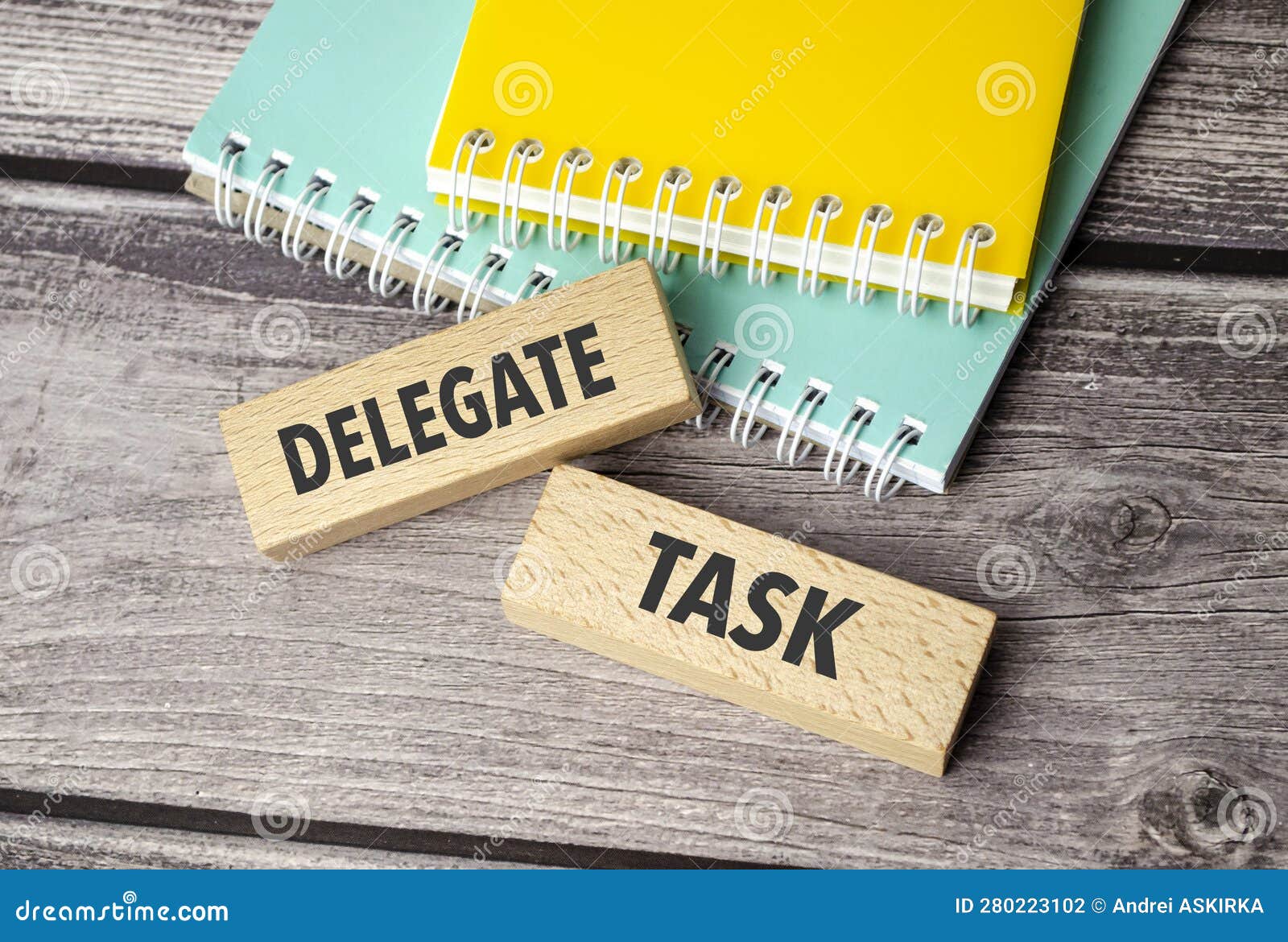 Delegate Task Symbol. Concept Words Return on Assets on Wooden Blocks ...
