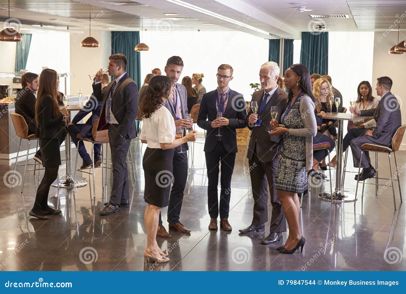 Delegates Networking at Conference Drinks Reception Stock Photo - Image ...
