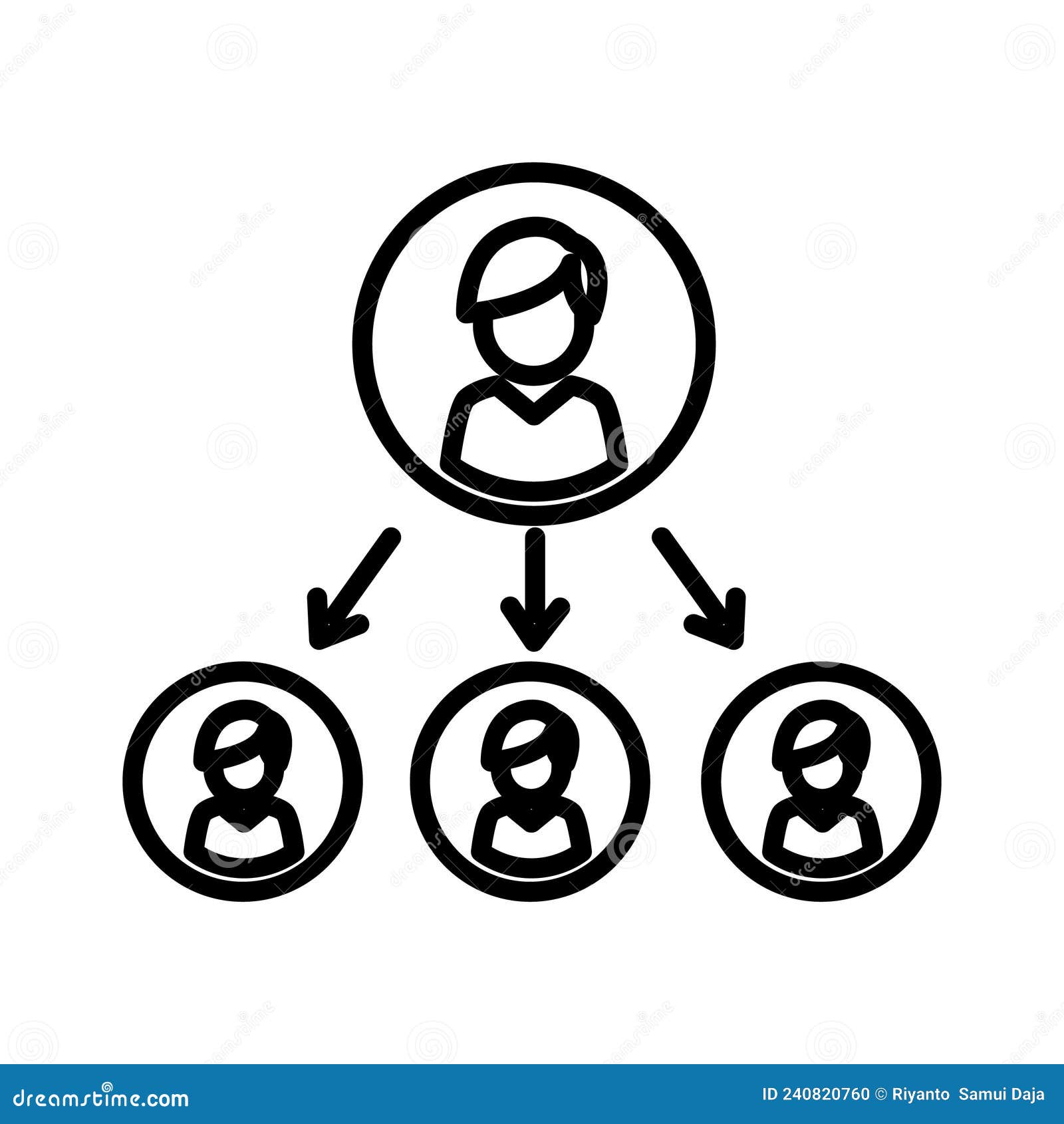 Delegating Task Line Icon, Outline Symbol, Vector Illustration, Concept ... Delegating Task Line Icon, Outline Symbol, Vector Illustration, Concept ...