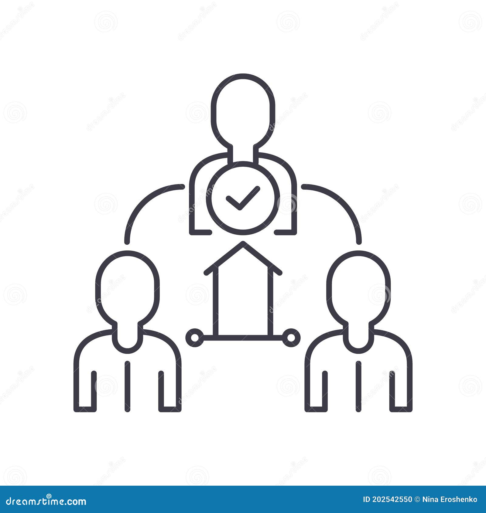 Delegating Vector Round Concept Linear Illustration | CartoonDealer.com ... Delegating Vector Round Concept Linear Illustration | CartoonDealer.com ...
