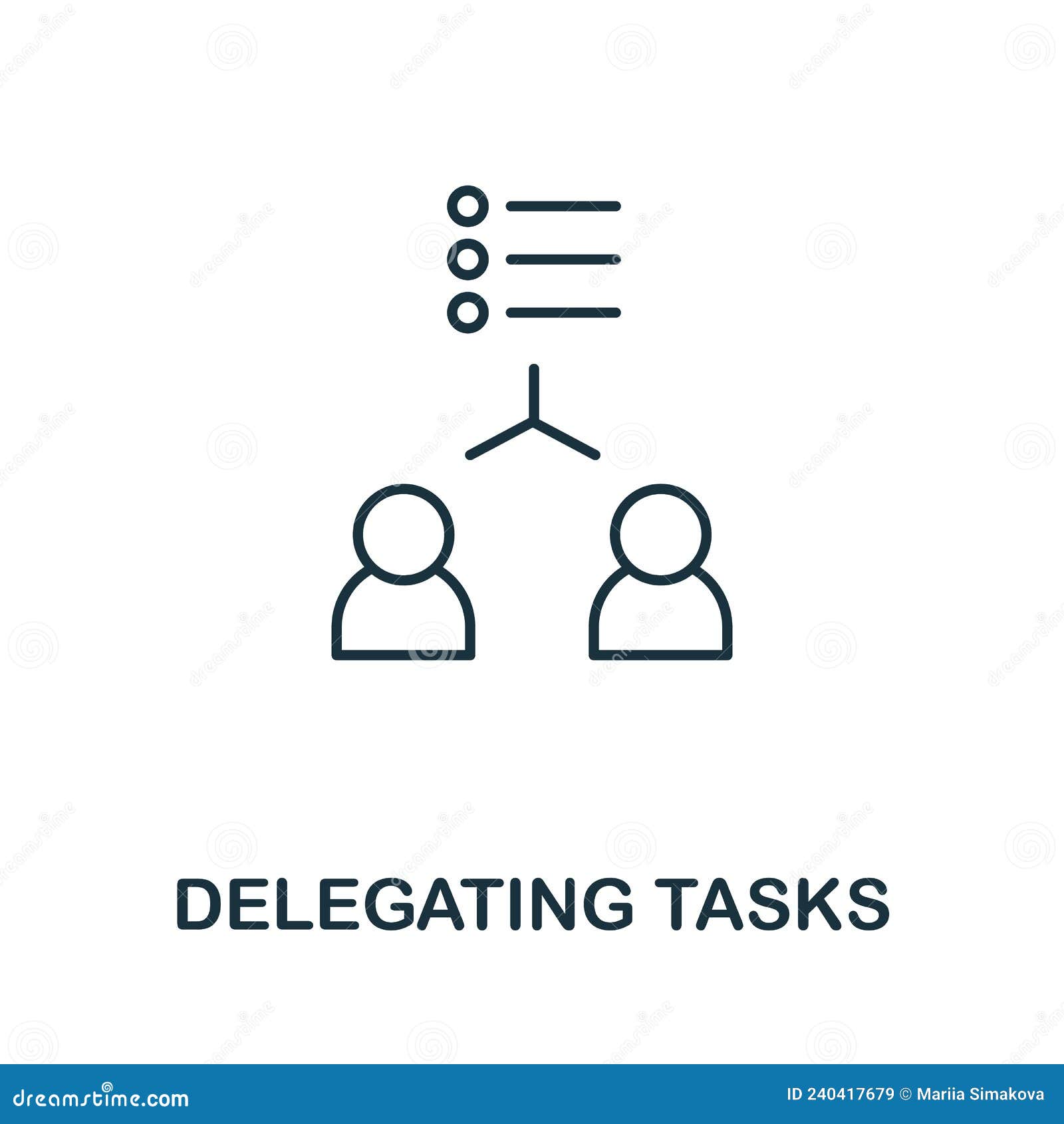 Delegating Tasks Icon. Line Element from Production Management ... Delegating Tasks Icon. Line Element from Production Management ...