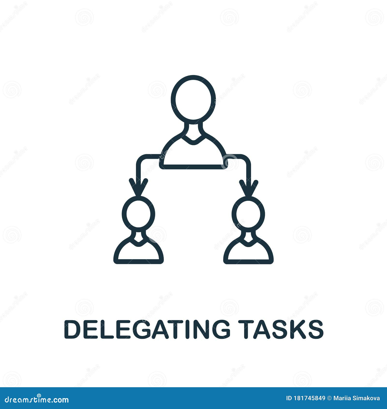 Delegating Tasks Icon from Production Management Collection. Simple ...
