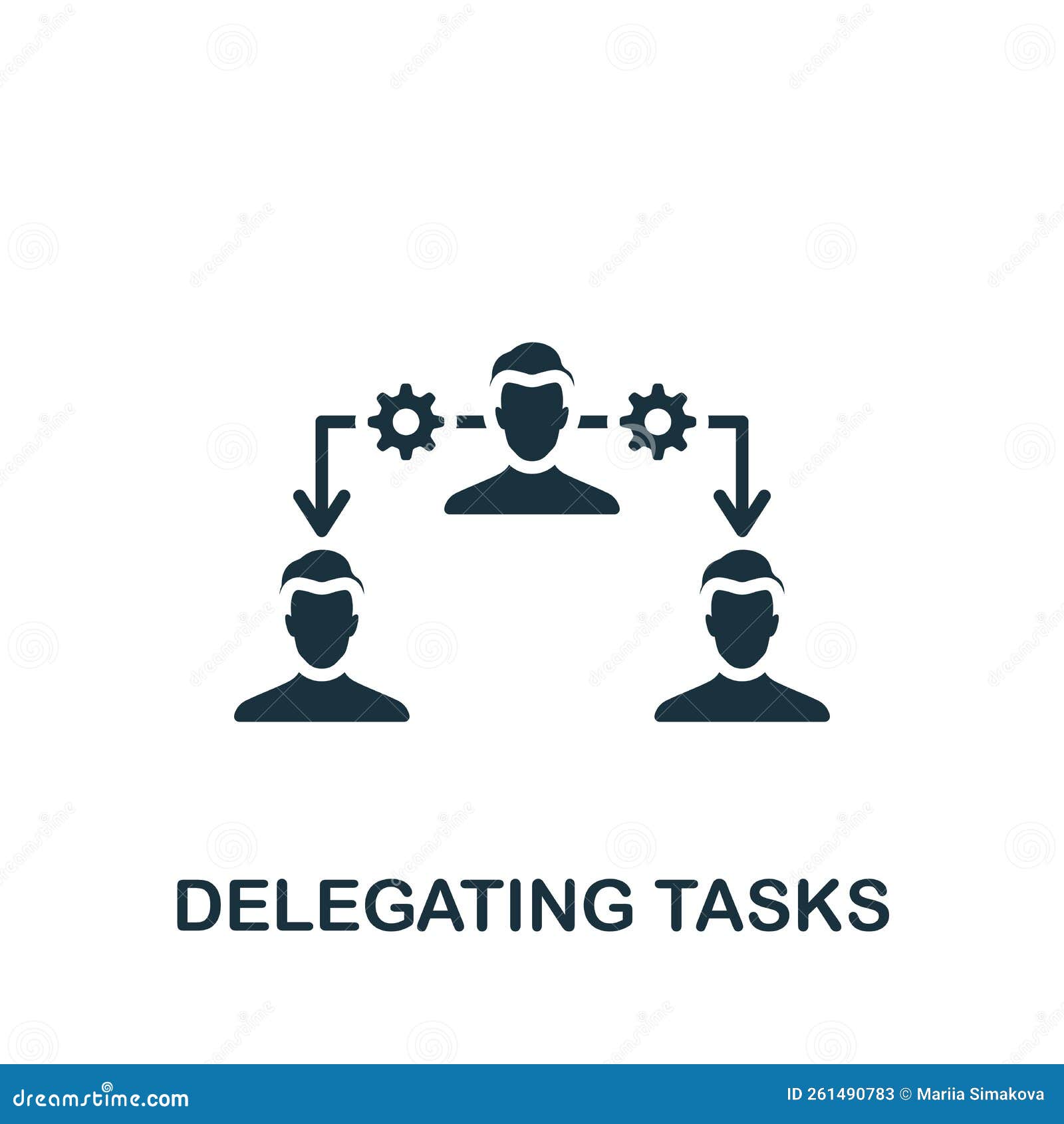 Delegating Tasks Icon. Monochrome Simple Product Management Icon for ... Delegating Tasks Icon. Monochrome Simple Product Management Icon for ...