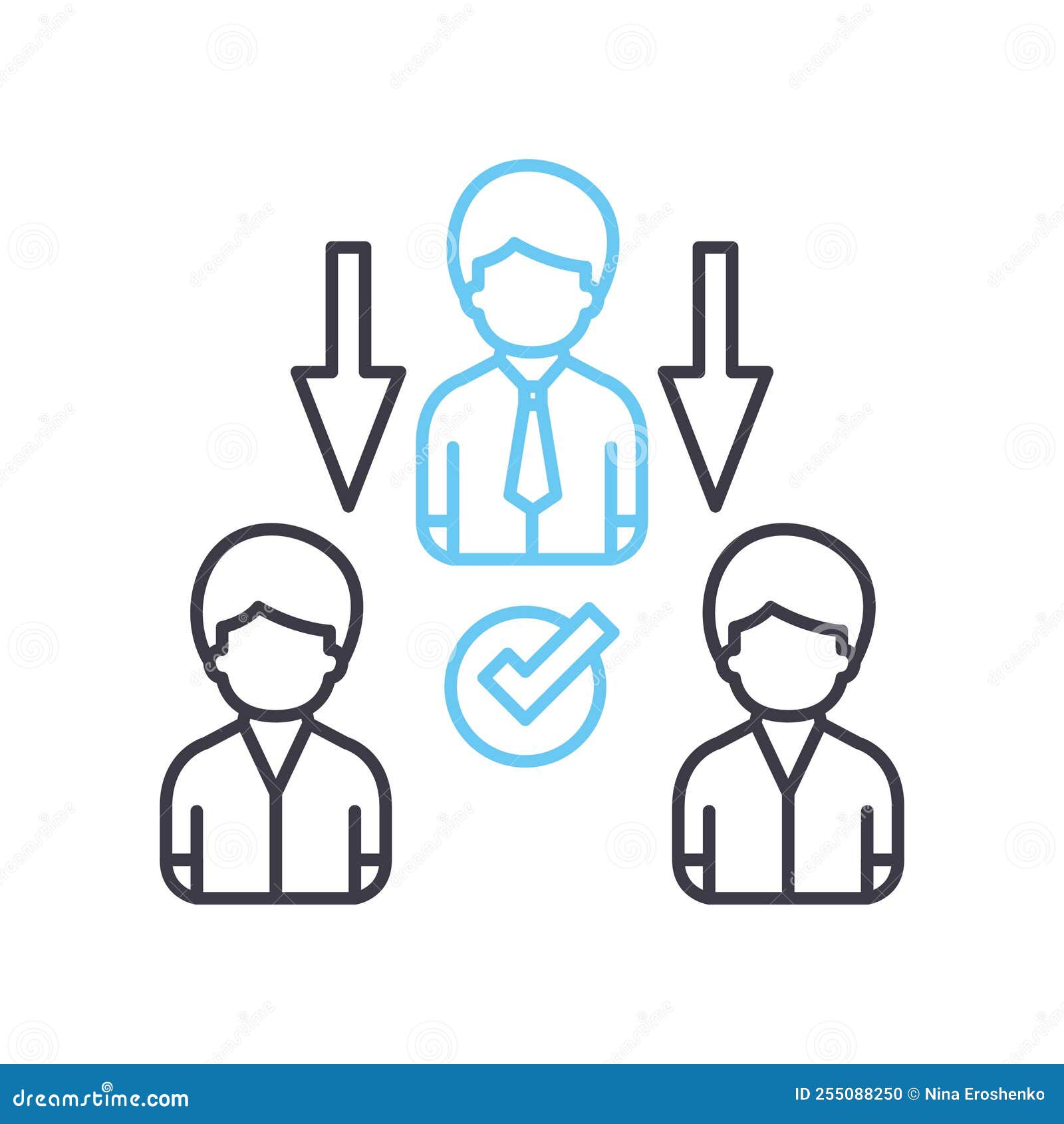Delegating Tasks Line Icon, Outline Symbol, Vector Illustration ... Delegating Tasks Line Icon, Outline Symbol, Vector Illustration ...