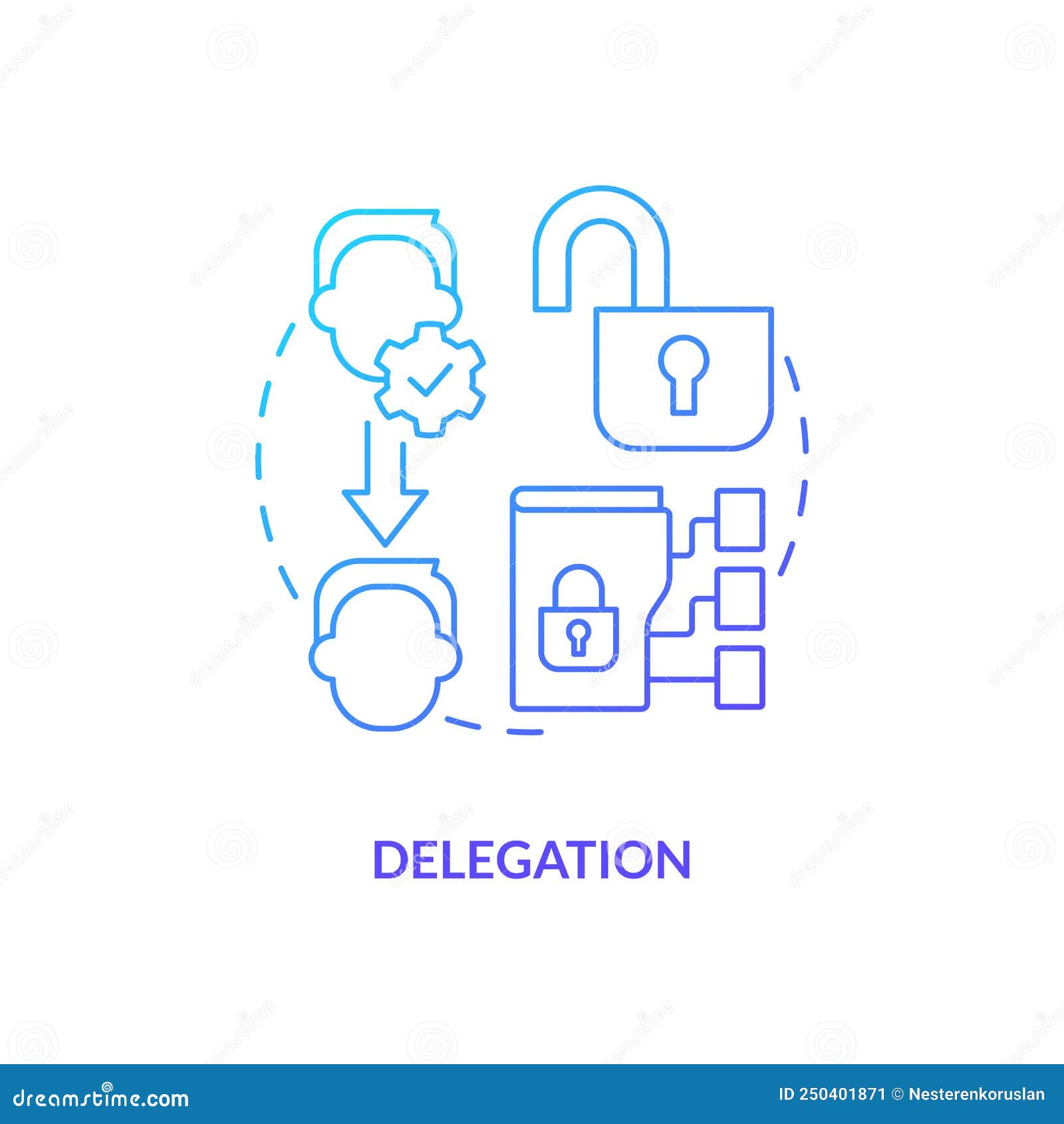 Delegation Blue Gradient Concept Icon Stock Vector - Illustration of ...