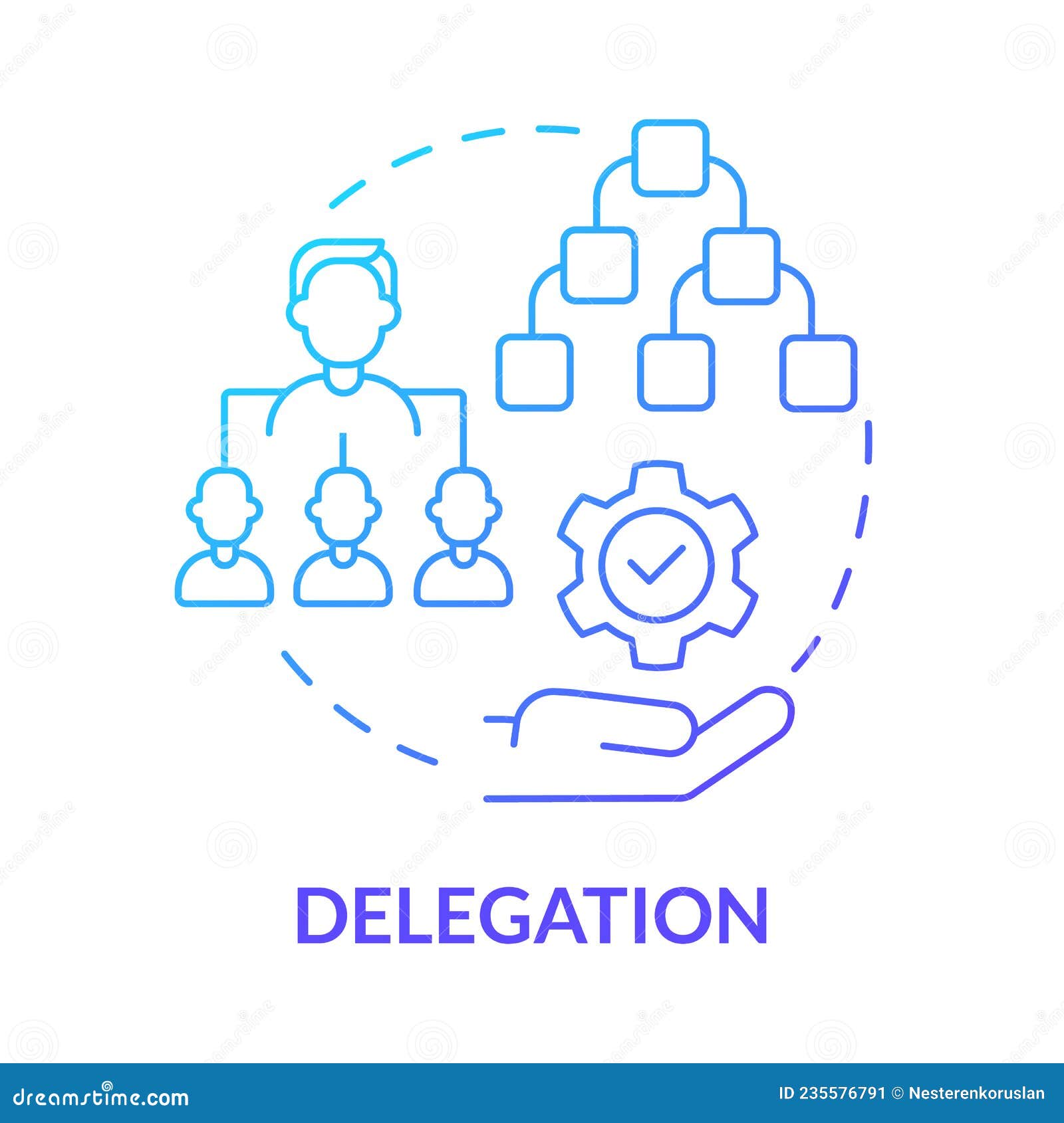 DOA, Delegation Of Authority. Concept With Keywords, People And Icons ...