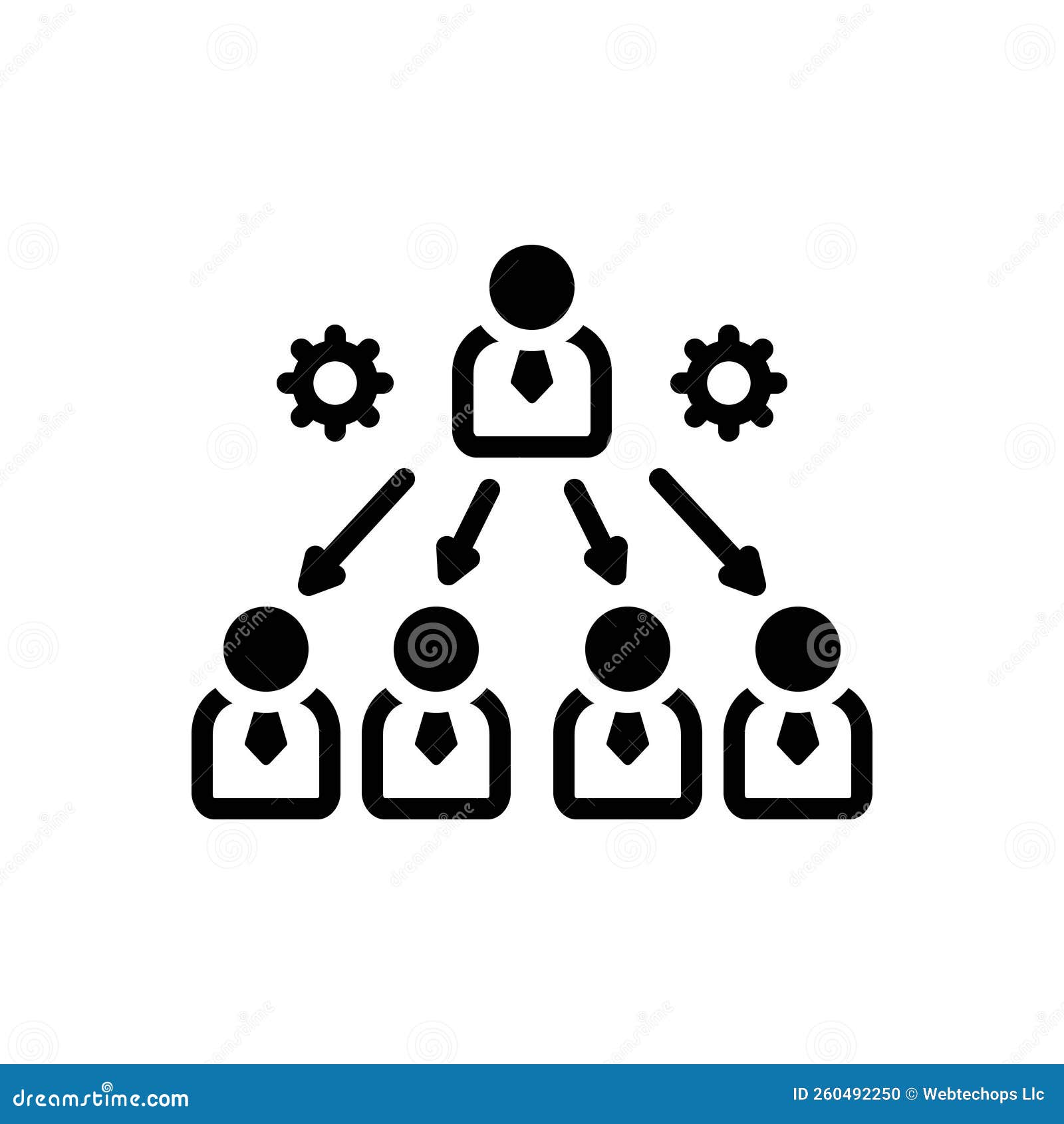 Black Solid Icon for Delegation, Delegacy and Authority Stock Vector ...