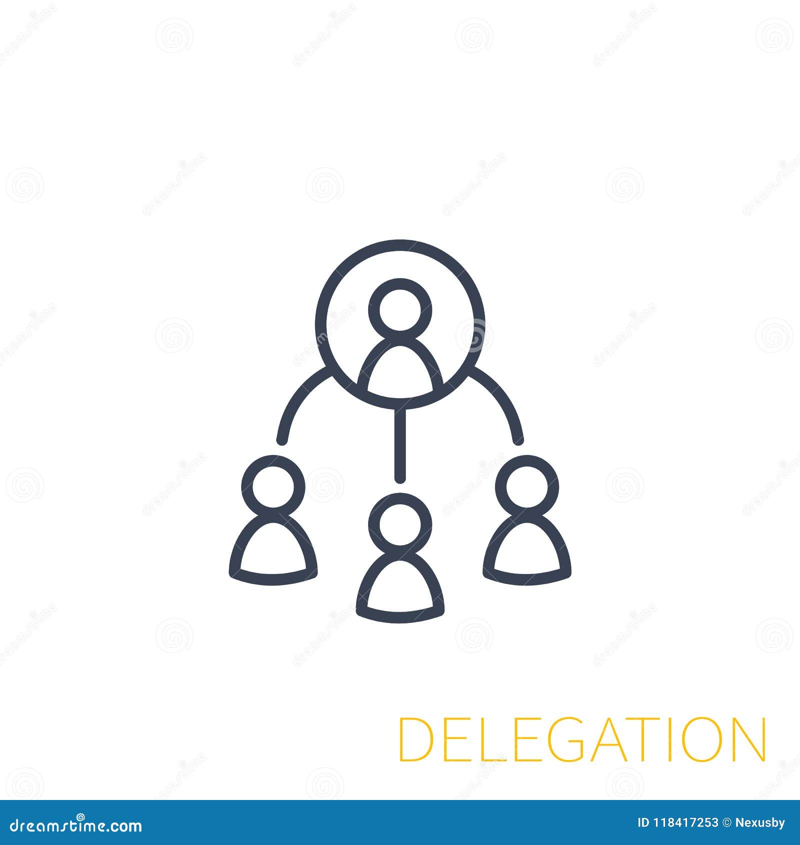 Delegation Icon Isolated On White Background Vector Illustration ... Delegation Icon Isolated On White Background Vector Illustration ...
