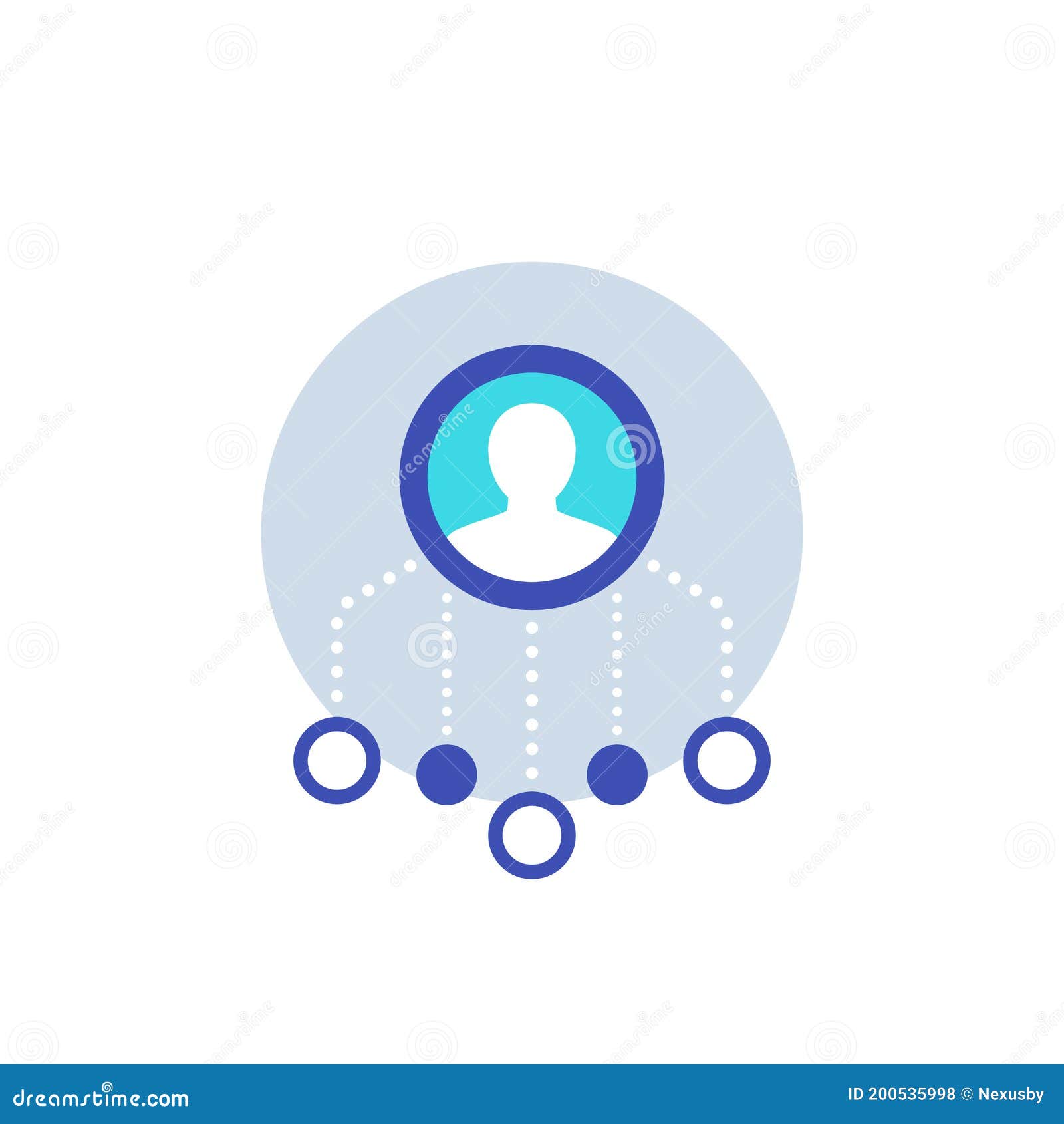 Delegation and Management Icon, Vector Stock Vector - Illustration of ...