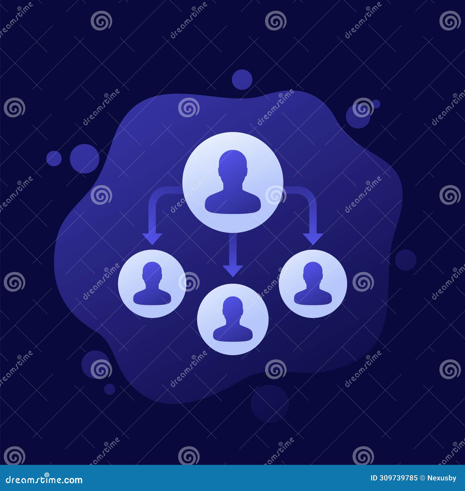 Delegation and Management Icon, Vector Design Stock Illustration ...