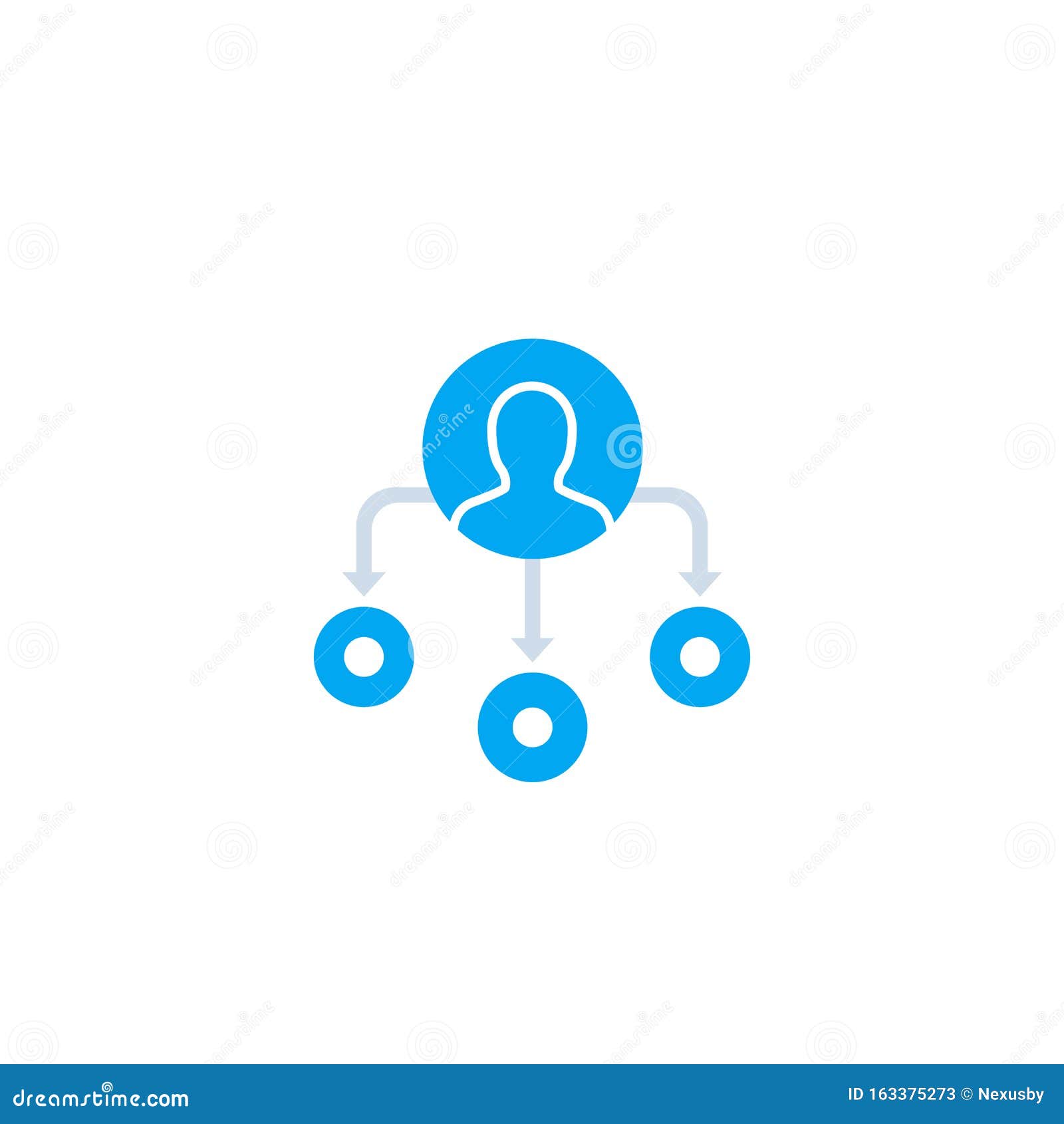 Delegation or Team Management Icon Stock Vector - Illustration of ...