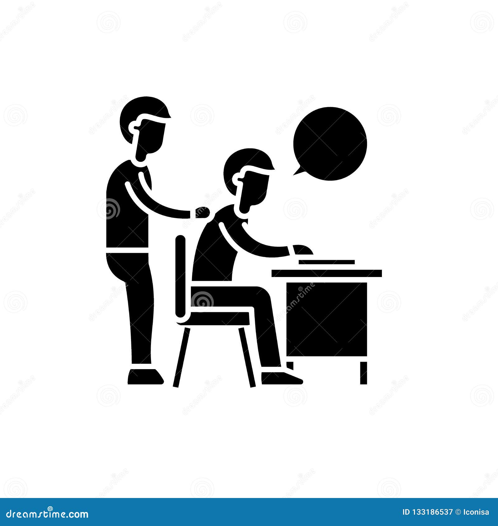 Delegation of Work Black Icon, Vector Sign on Isolated Background ... Delegation of Work Black Icon, Vector Sign on Isolated Background ...