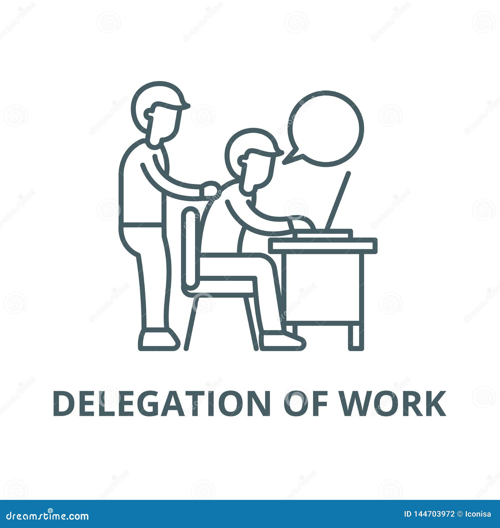 Delegation of Work Line Icon, Vector. Delegation of Work Outline Sign ... Delegation of Work Line Icon, Vector. Delegation of Work Outline Sign ...