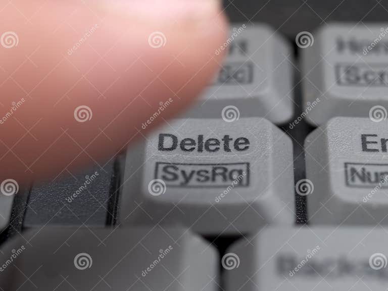 Delete stock photo. Image of button, keybaord, finger, back - 191262
