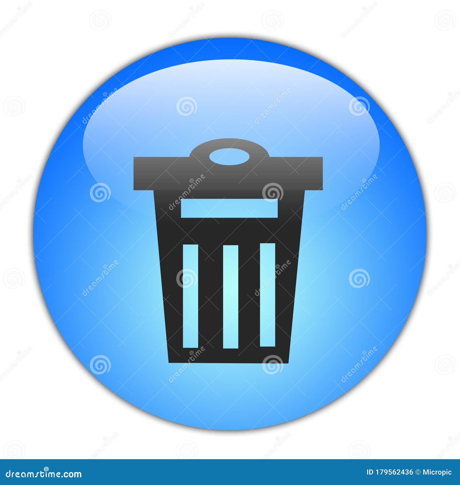 Delete Basket Button Symbol Icon Monogram Stock Illustration ...