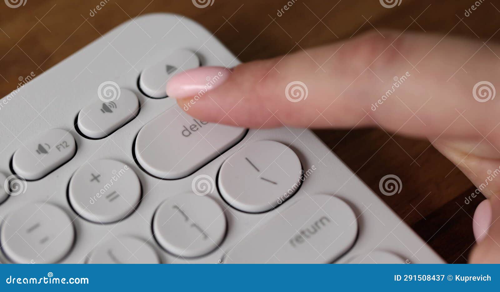 Delete Button on a Computer Keyboard Stock Video - Video of desktop ...