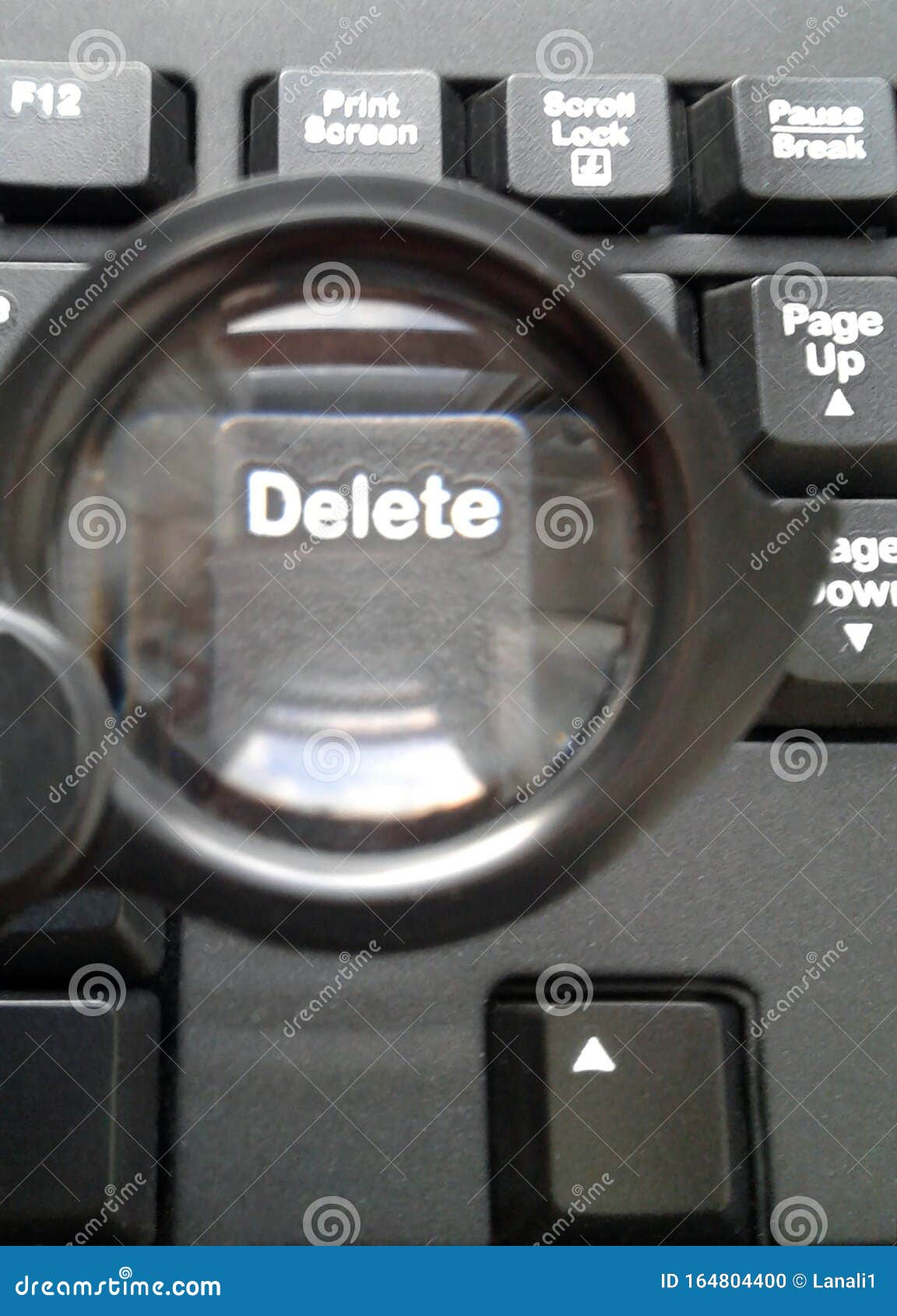 Delete Button. In An Enlarged View Stock Photo | CartoonDealer.com ...