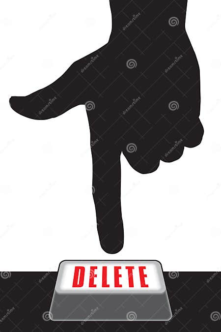 Delete Button stock vector. Illustration of flush, annul - 42727628