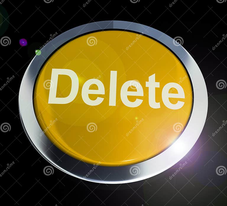 Delete Button Icon Concept Means Erase or Remove Data - 3d Illustration ...