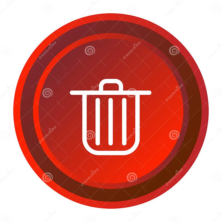 Delete Button Symbol. Web Button Stock Illustration - Illustration of ...