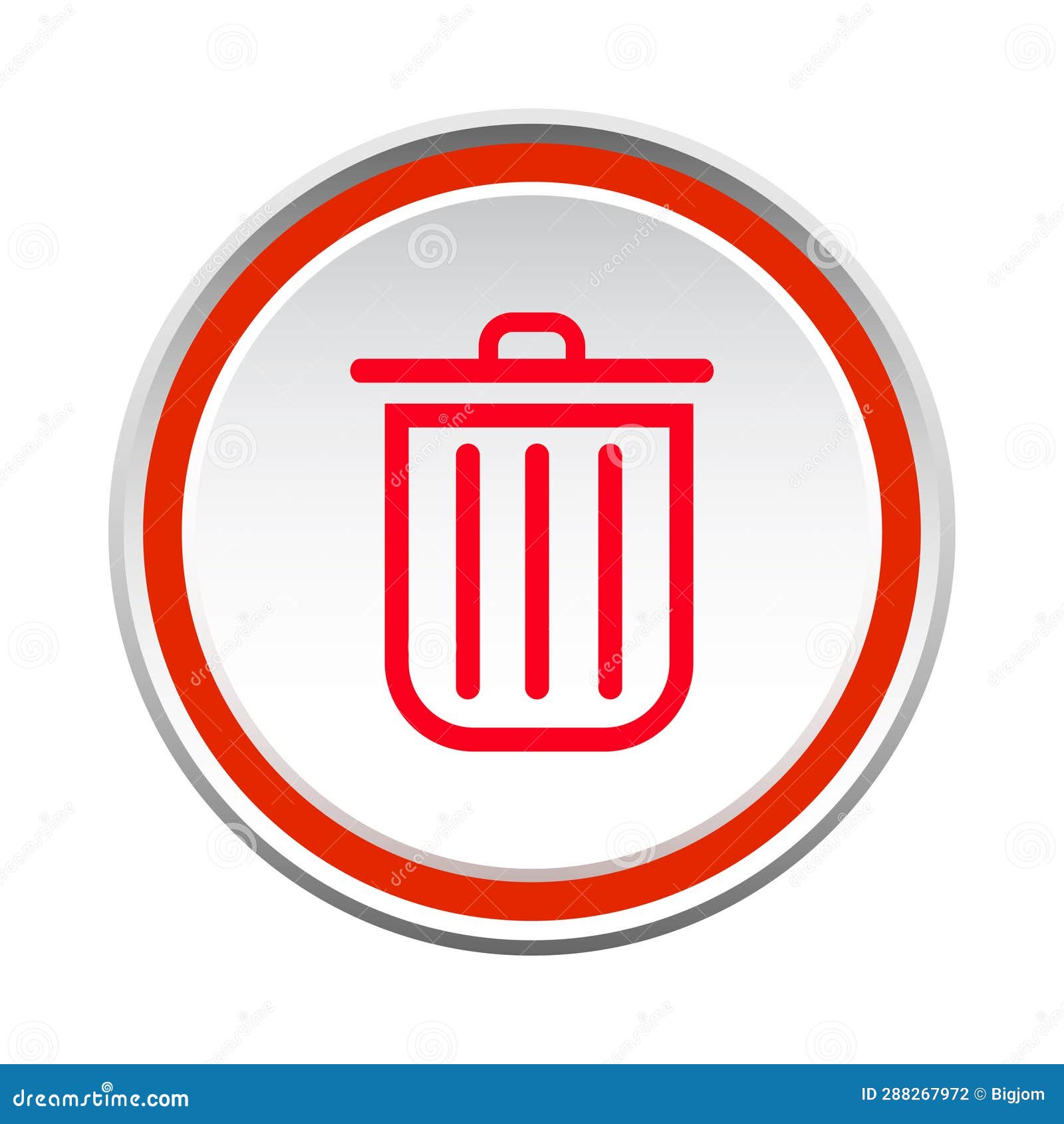 Delete Button Symbol. Web Button Stock Vector - Illustration of concept ...