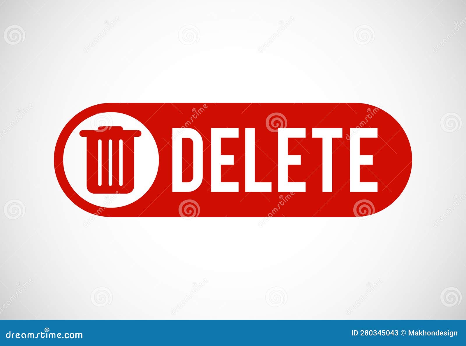 Delete Button Trash Can, Bin Symbol. Delete Web Icon Vector Illustration Stock Vector ...
