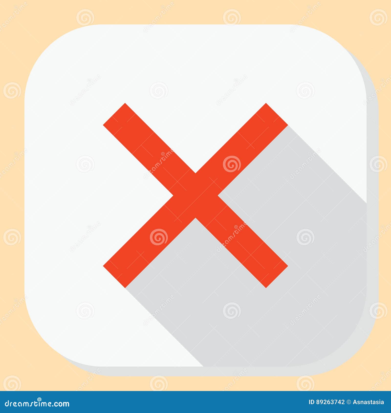 Delete Close Exit Icon. Symbol for Web Application Menu. Flat Design ...