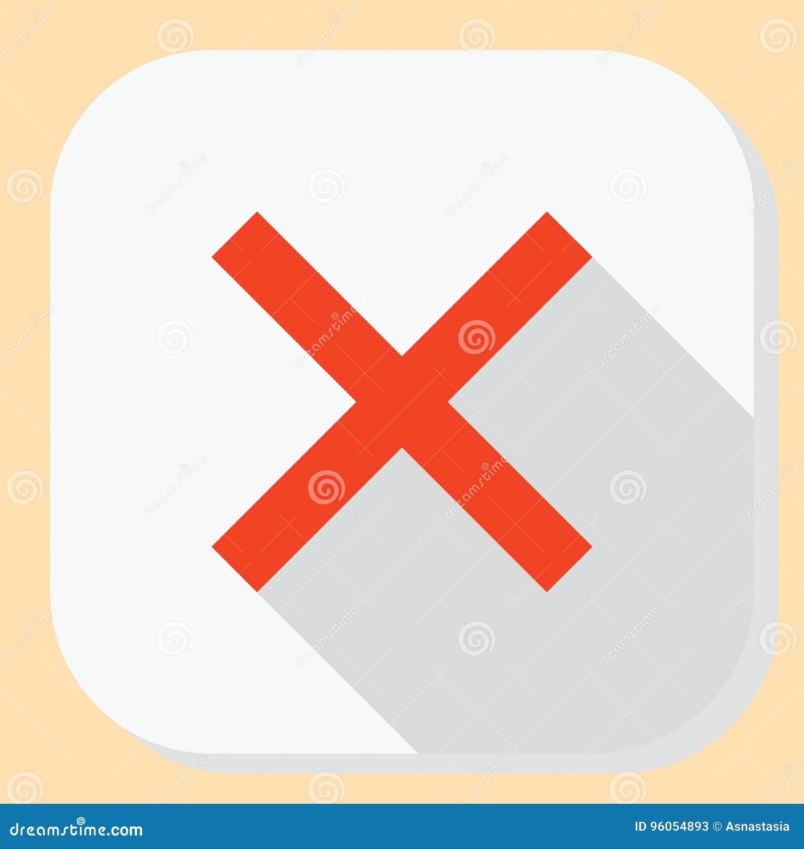 Delete Close Exit Icon. Symbol for Web Application Menu. Flat Design ...