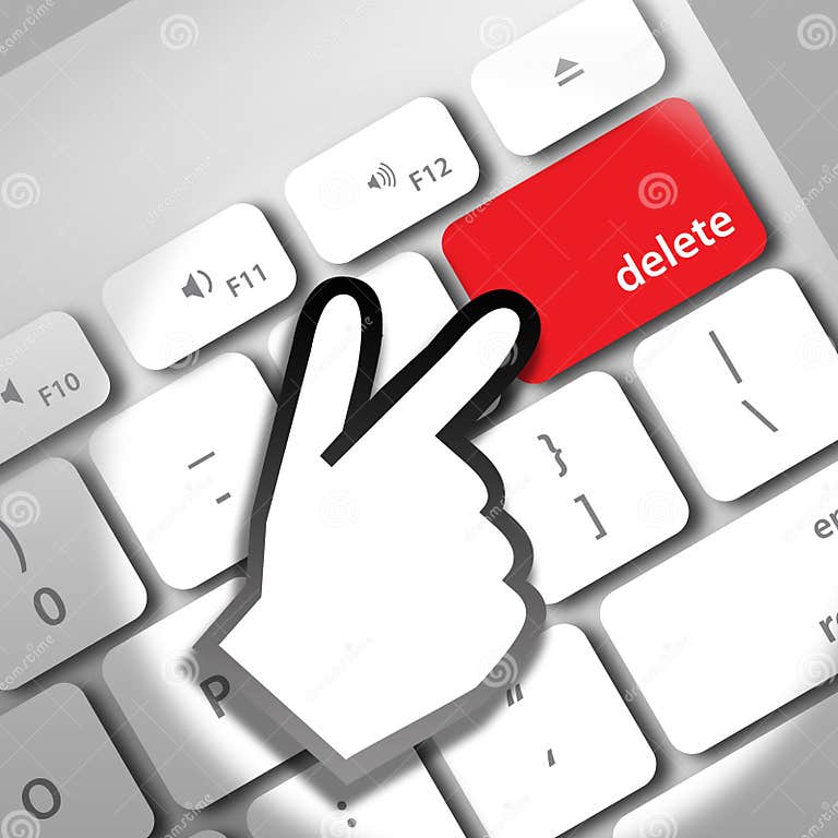 Delete computer key stock illustration. Illustration of world - 32340373