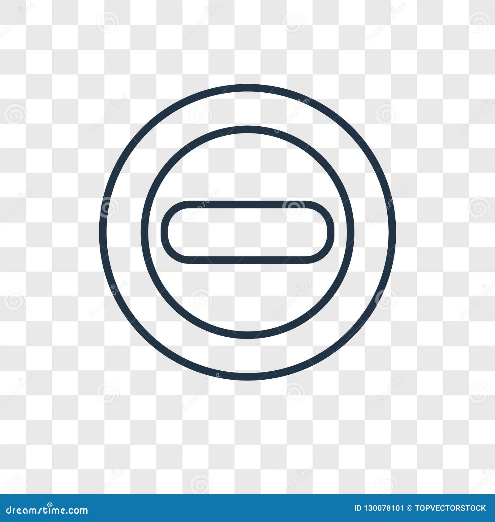 Delete Concept Vector Linear Icon Isolated On Transparent Background ...