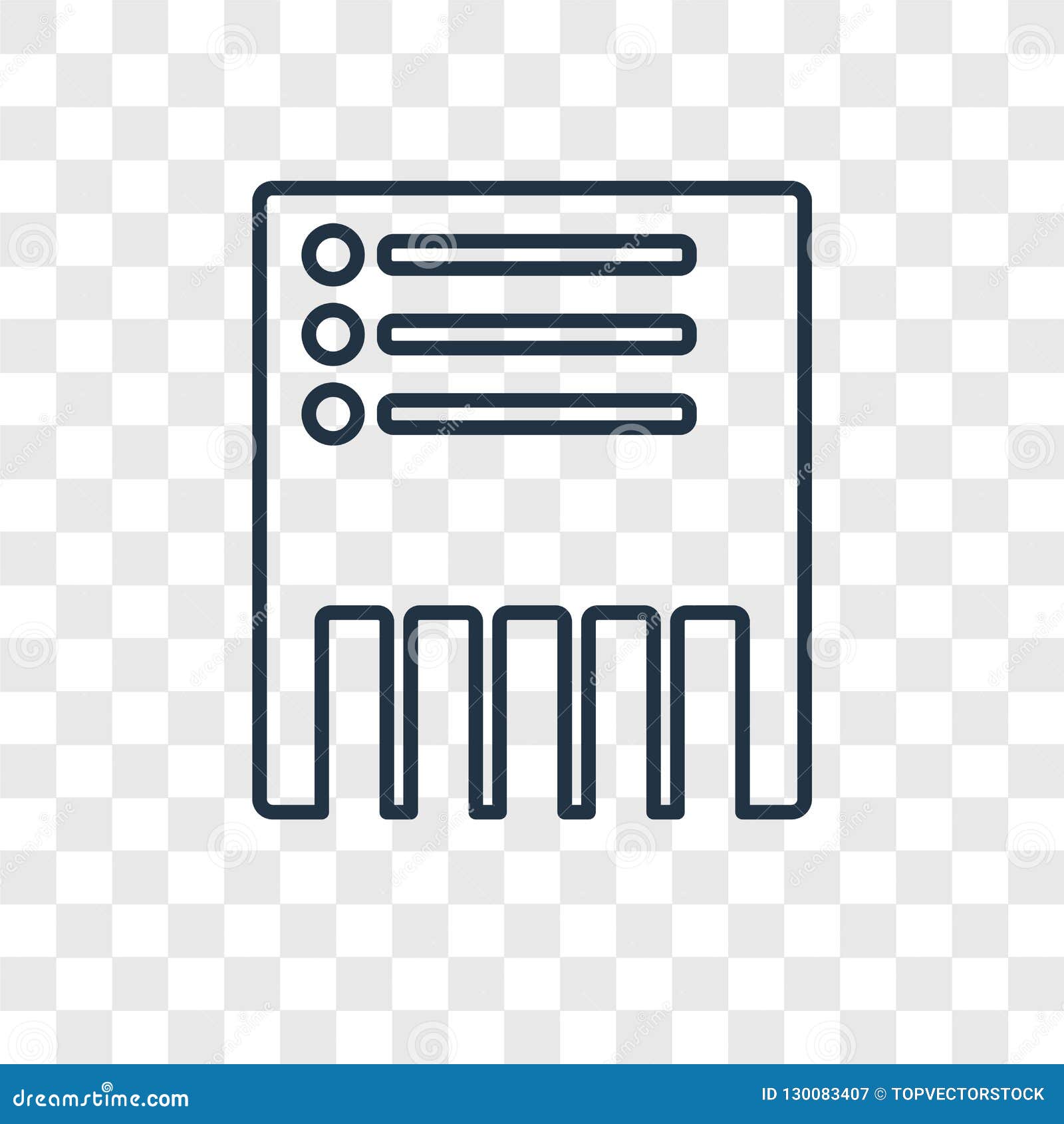 Delete Concept Vector Linear Icon Isolated On Transparent Background ...