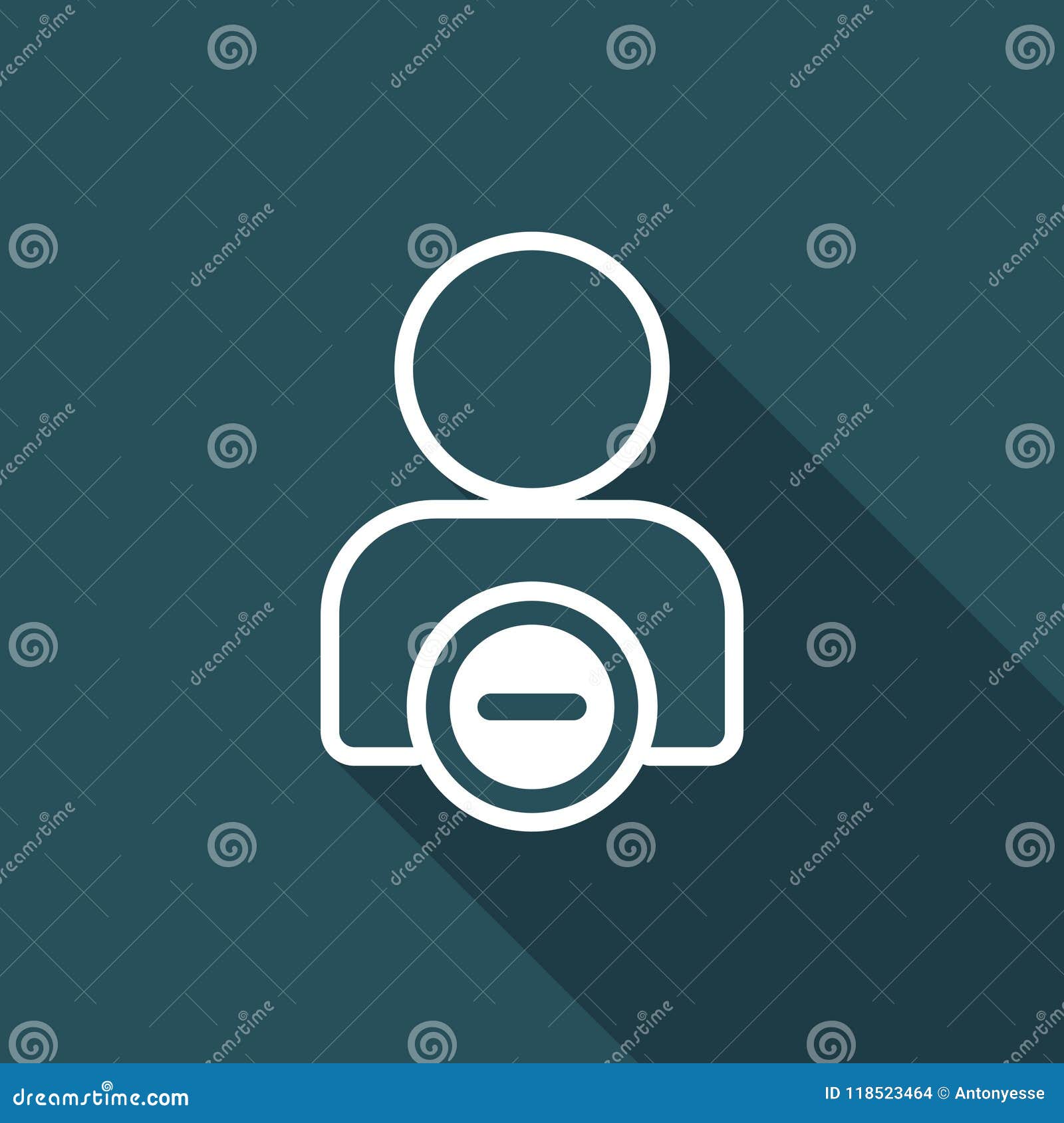 Delete contact flat icon stock vector. Illustration of application ...