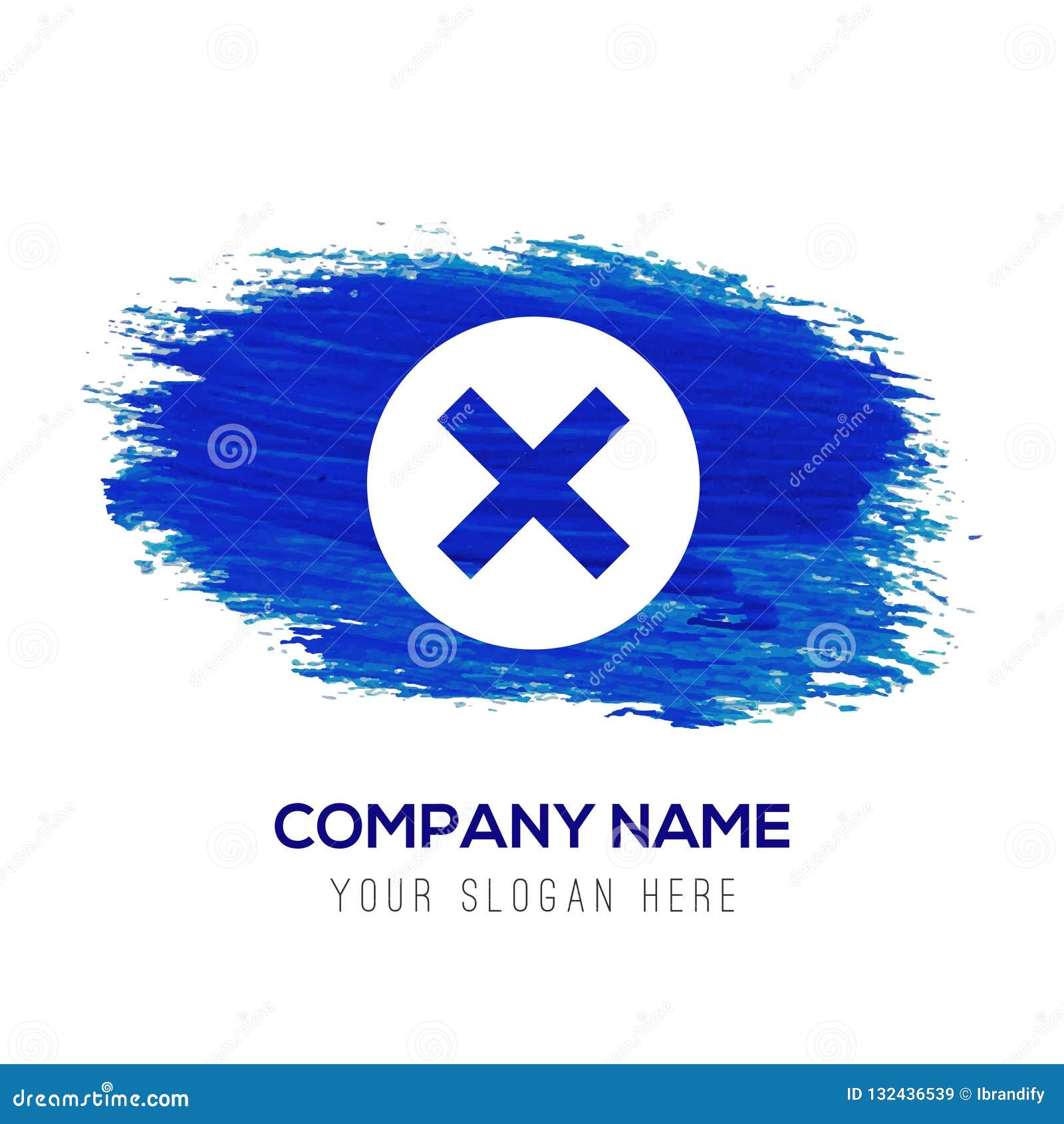 Delete Cross Icon - Blue Watercolor Background Stock Vector ... Delete Cross Icon - Blue Watercolor Background Stock Vector ...