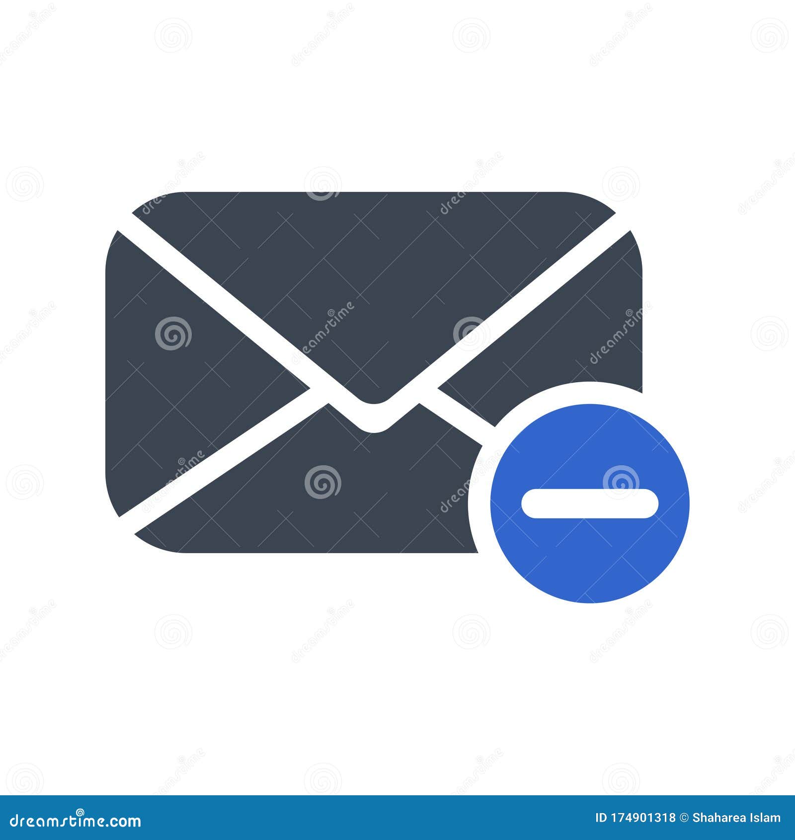 Delete email icon stock vector. Illustration of envelope - 174901318