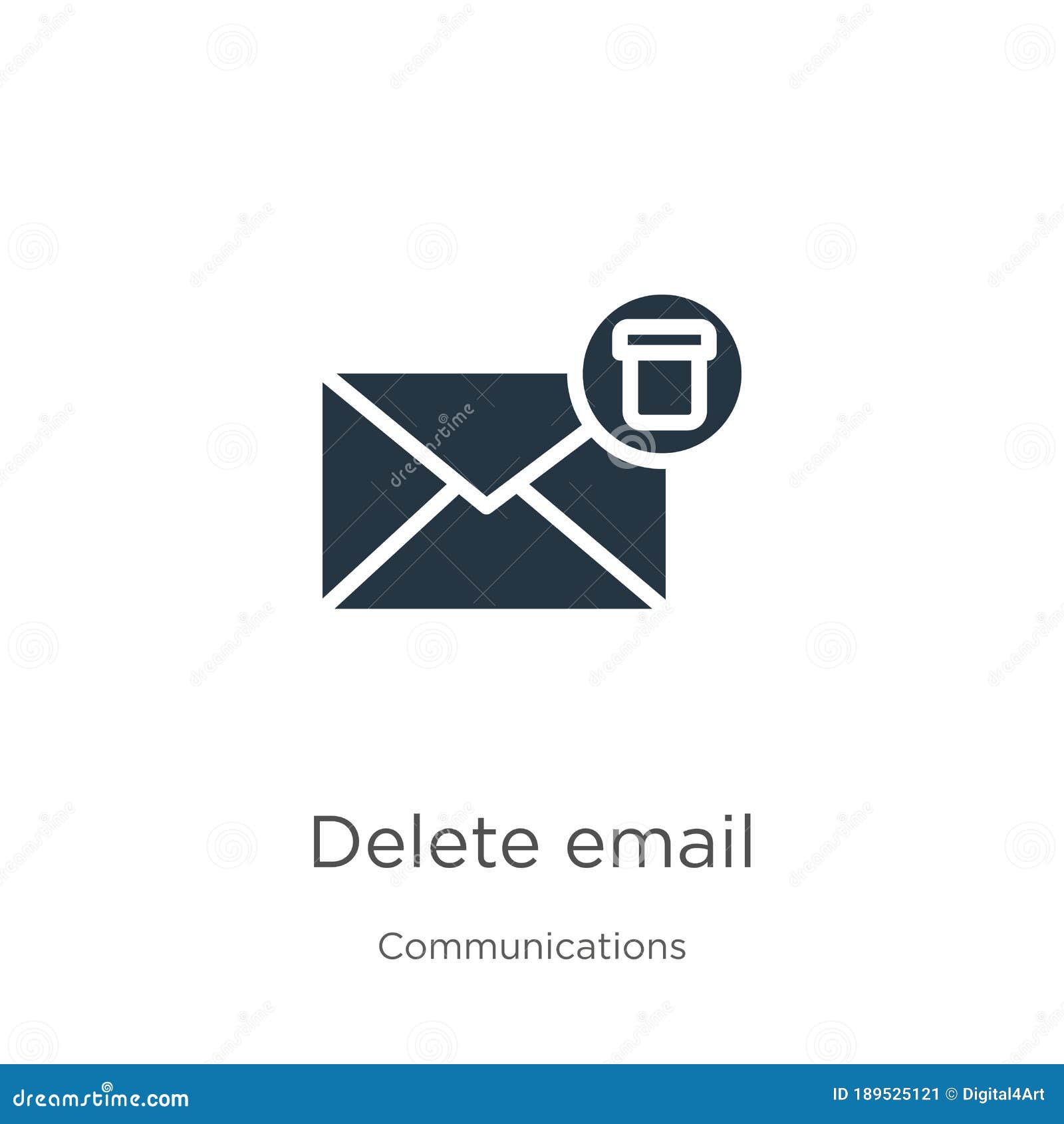 Delete Email Icon Vector. Trendy Flat Delete Email Icon From ...