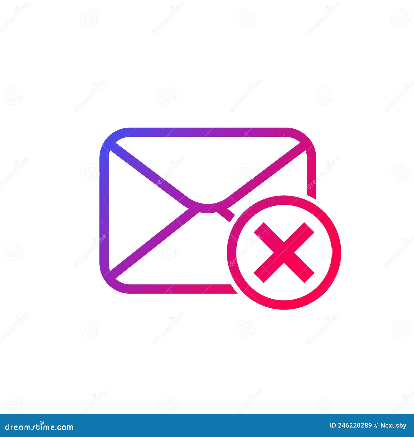 Delete Email Icon Vector. Trendy Flat Delete Email Icon From ...