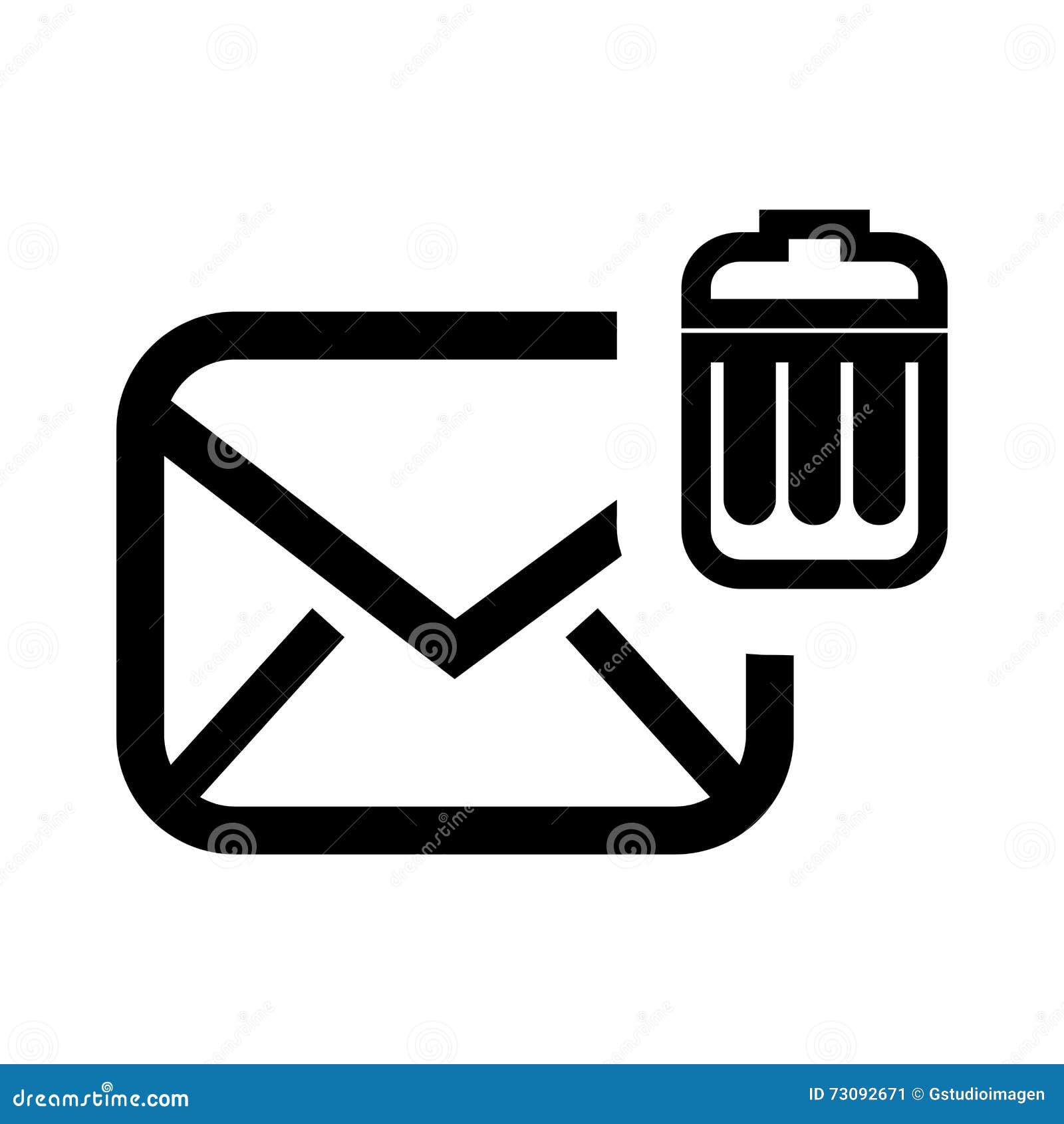 Delete Email Setup Isolated Icon Design Stock Illustration ...