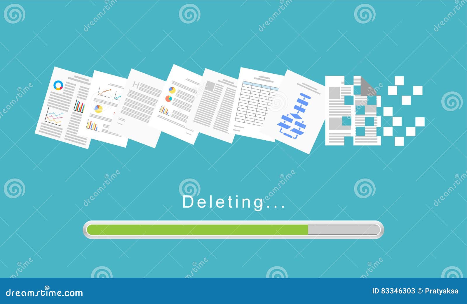Delete Files or Delete Documents Process Stock Vector - Illustration of ... Delete Files or Delete Documents Process Stock Vector - Illustration of ...