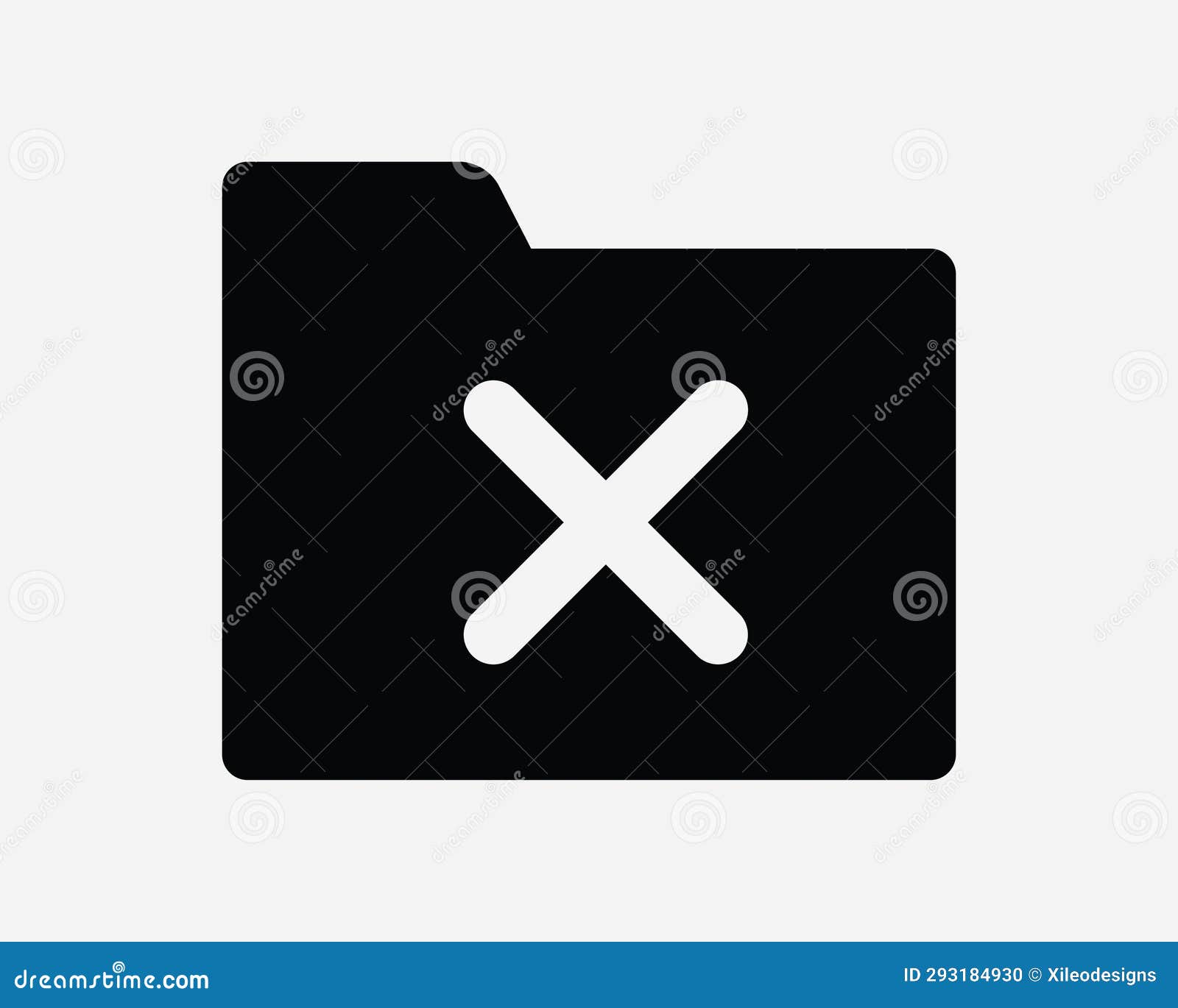 Delete Folder Icon Cancel Document Remove File Reject Storage Discard ...