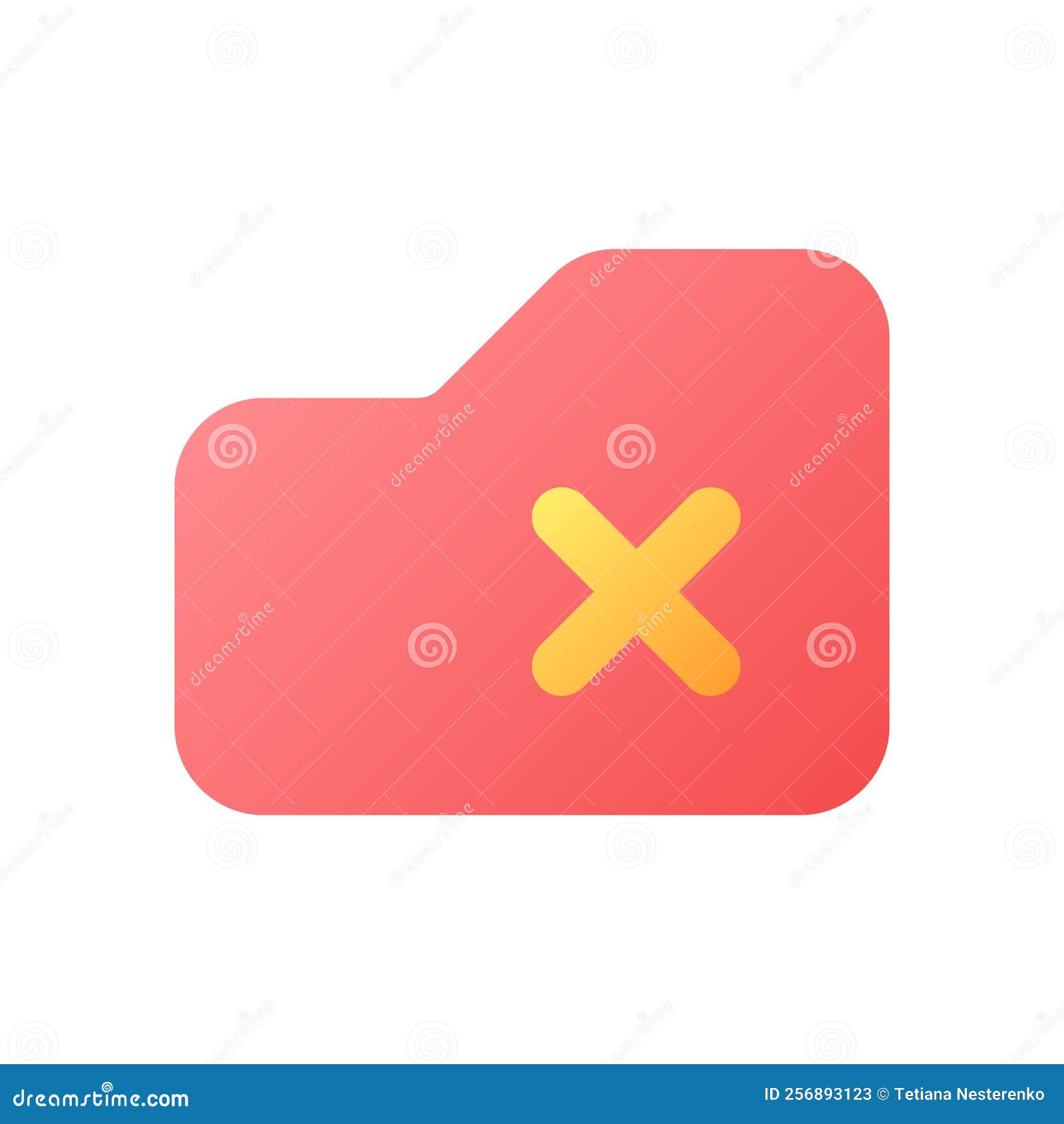 Delete from Folder Pixel Perfect Flat Gradient Color Ui Icon Stock Vector - Illustration of ...