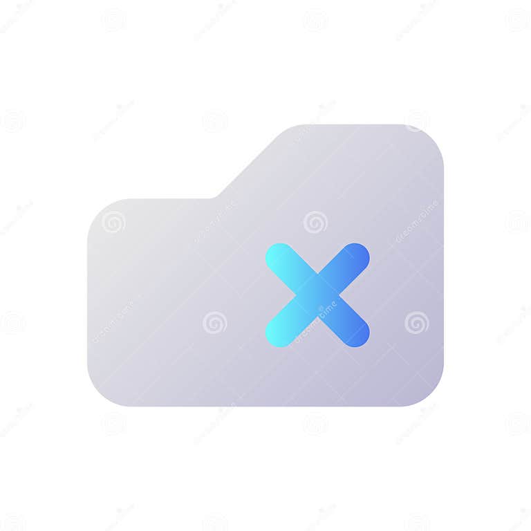 Delete from Folder Pixel Perfect Flat Gradient Two-color Ui Icon Stock Vector - Illustration of ...