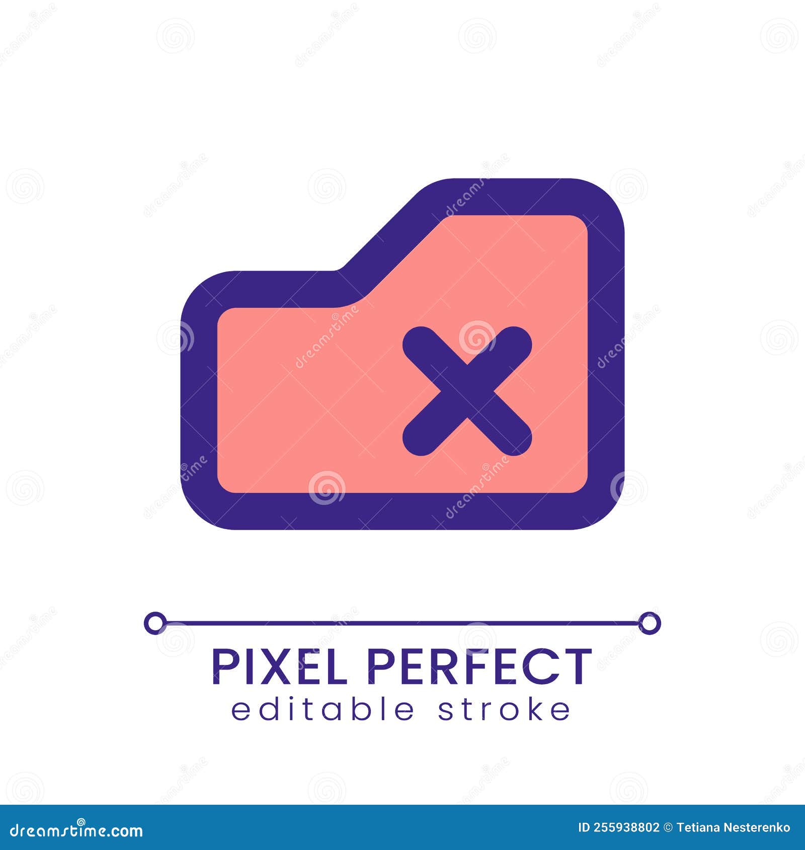 Delete from Folder Pixel Perfect RGB Color Ui Icon Stock Vector ...