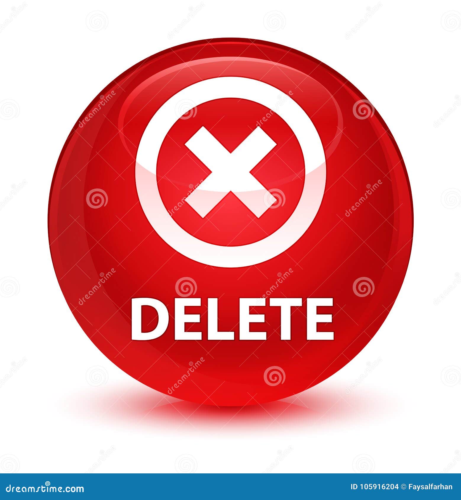 Delete Glassy Red Round Button Stock Illustration - Illustration of ...