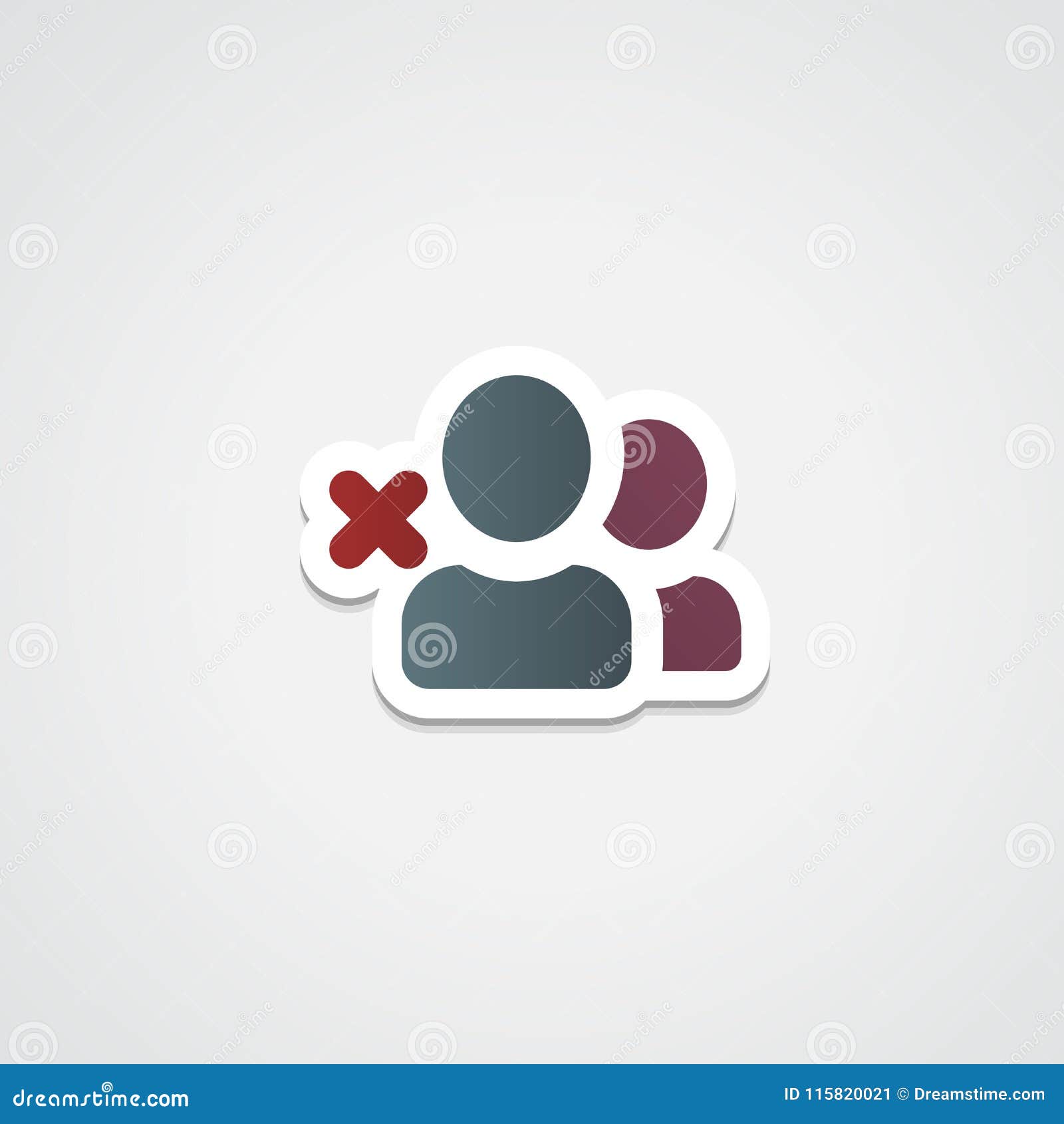 Delete Group Sticker stock illustration. Illustration of design - 115820021