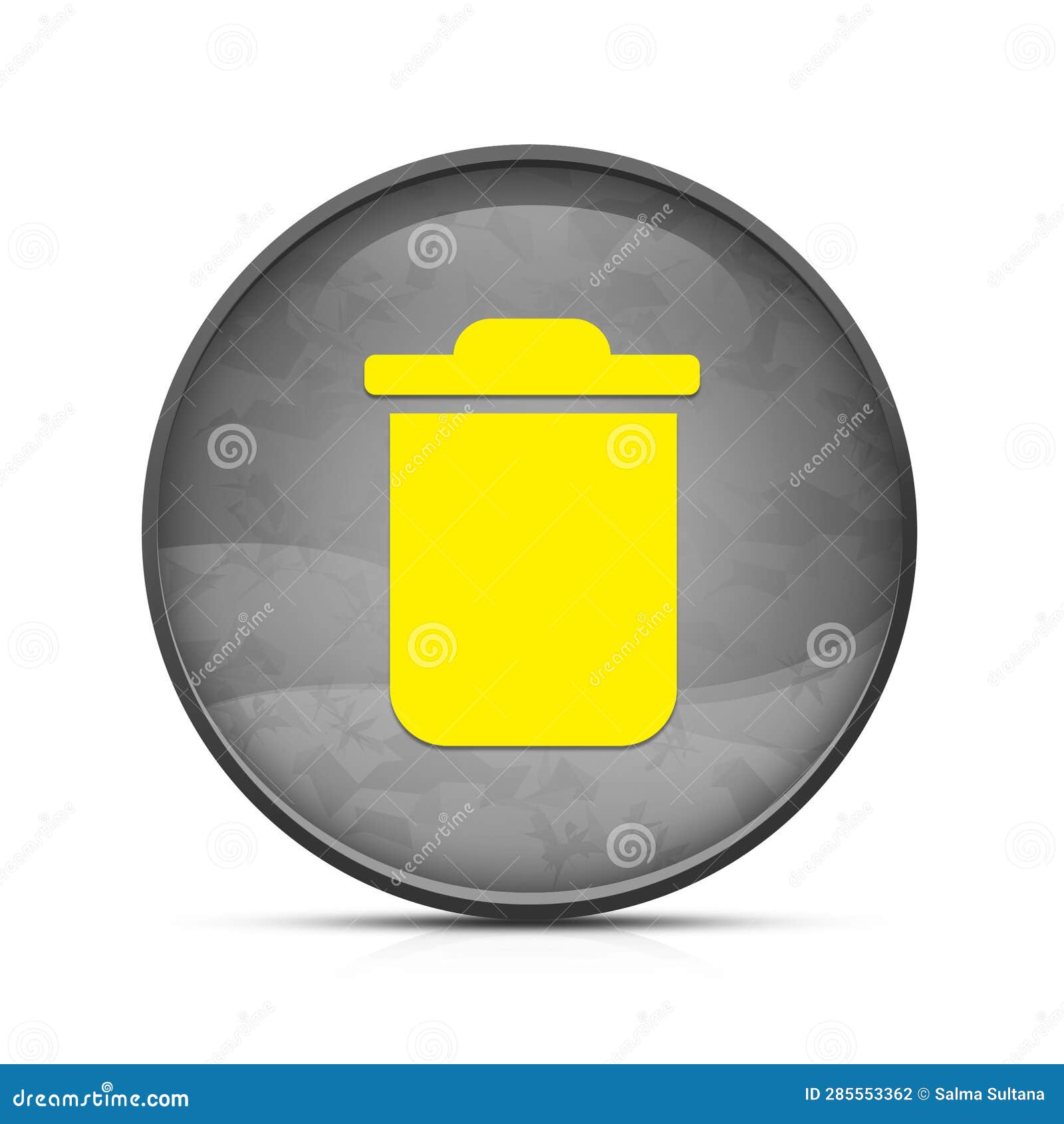 Delete Icon on Classy Splash Black Round Button Illustration Stock ...