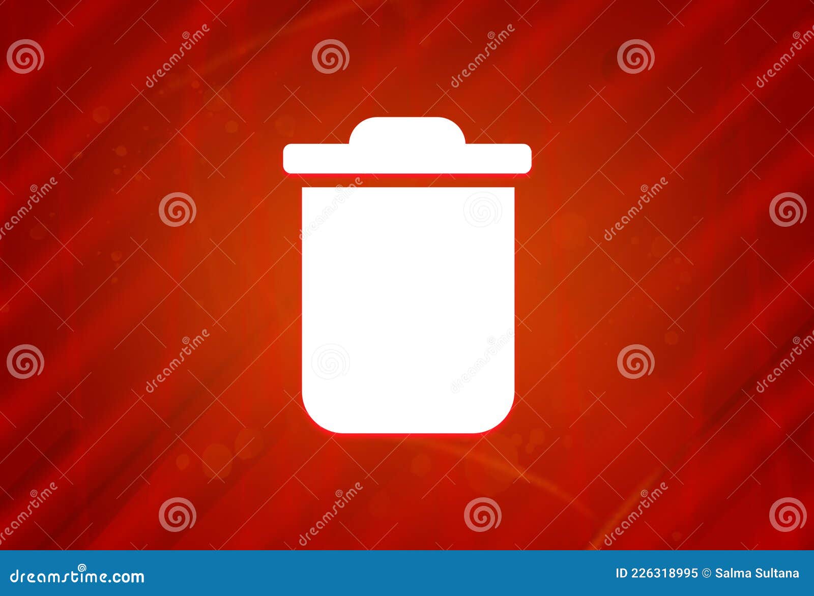 Delete Icon Isolated on Abstract Red Gradient Magnificence Background ...