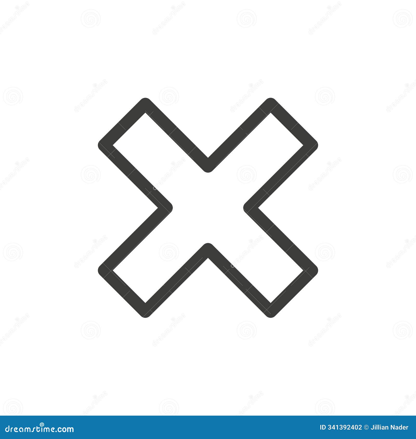 Delete Icon Simple Outline Vector Logo Stock Vector - Illustration of ...