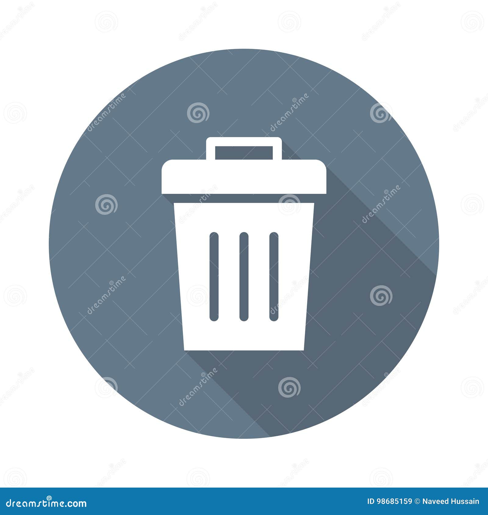 Delete Icon stock vector. Illustration of trash, vector - 98685159