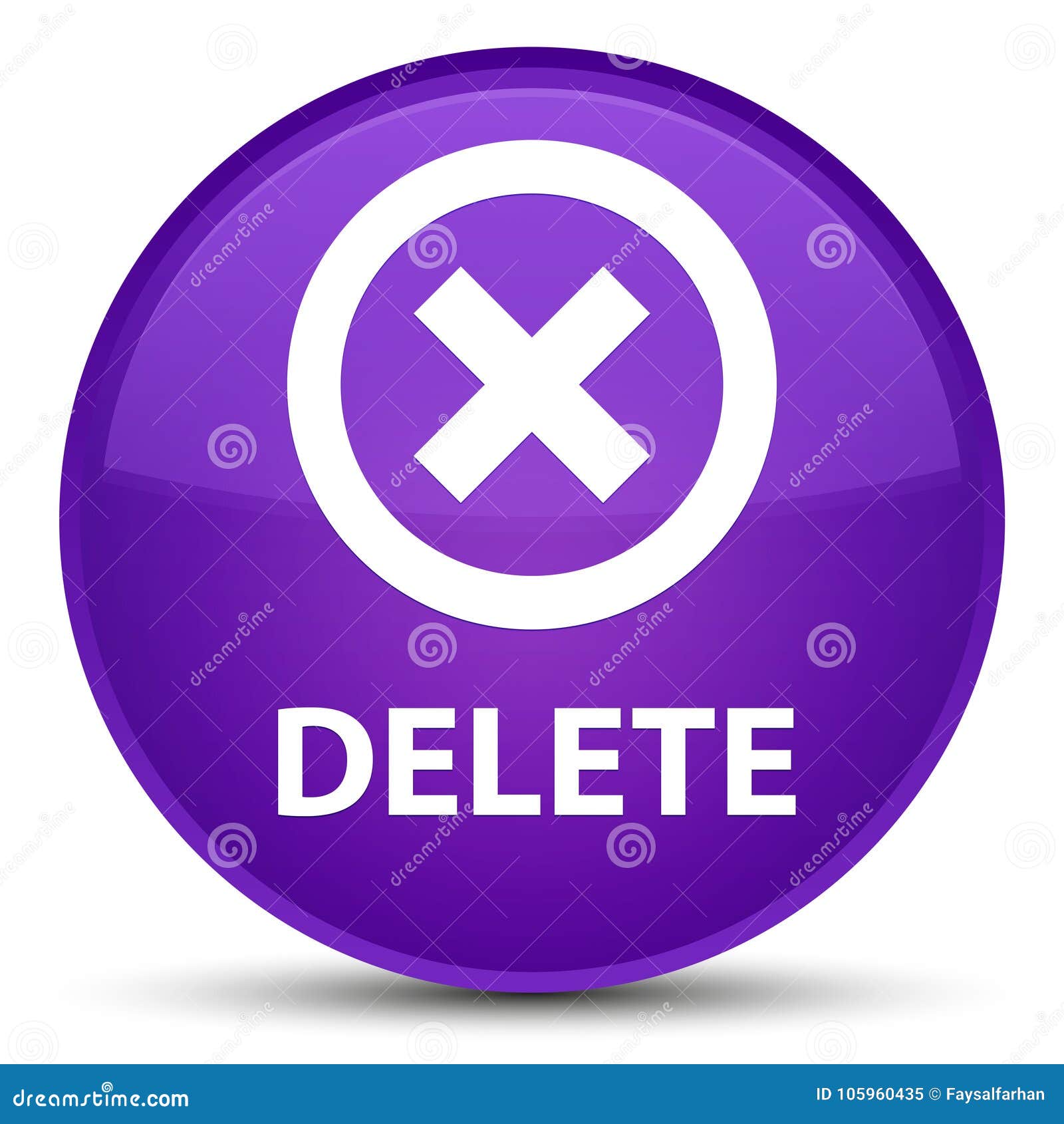 Delete Special Purple Round Button Stock Illustration - Illustration of ...